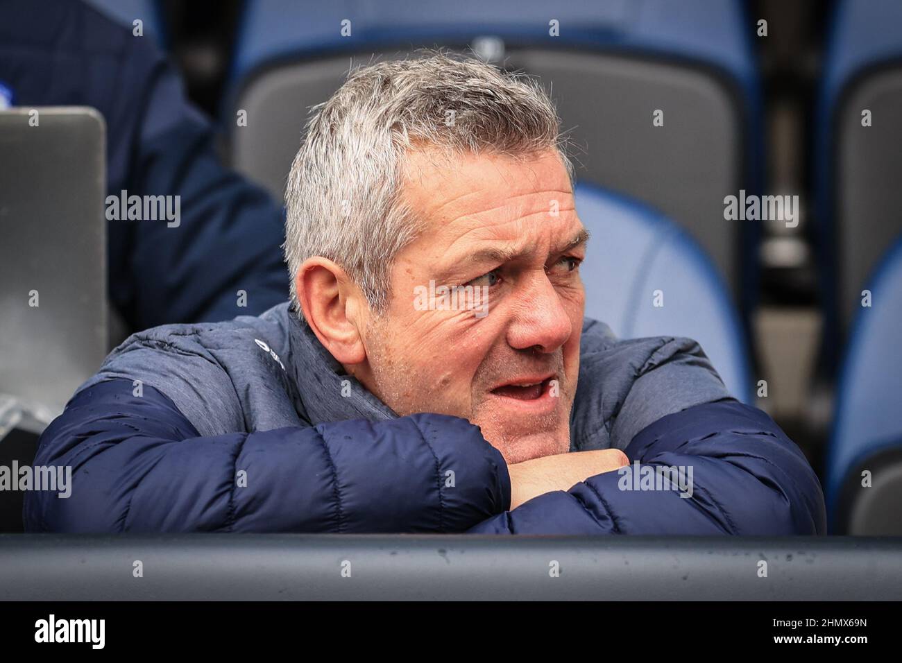 Daryl Powell Head Coach of Warrington Wolves during the game Stock ...