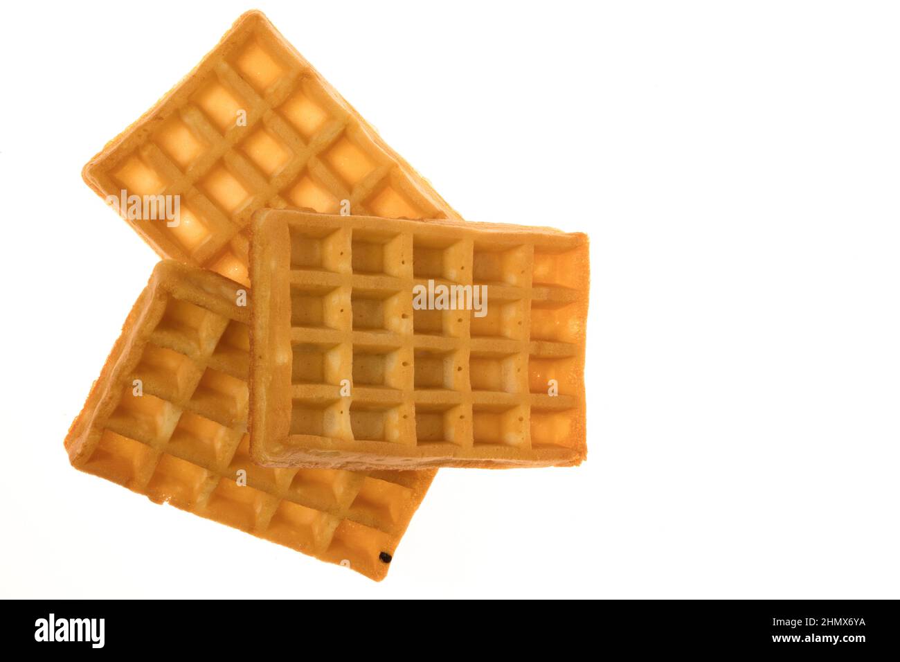 Food representation of waffles against a plain background Stock Photo ...