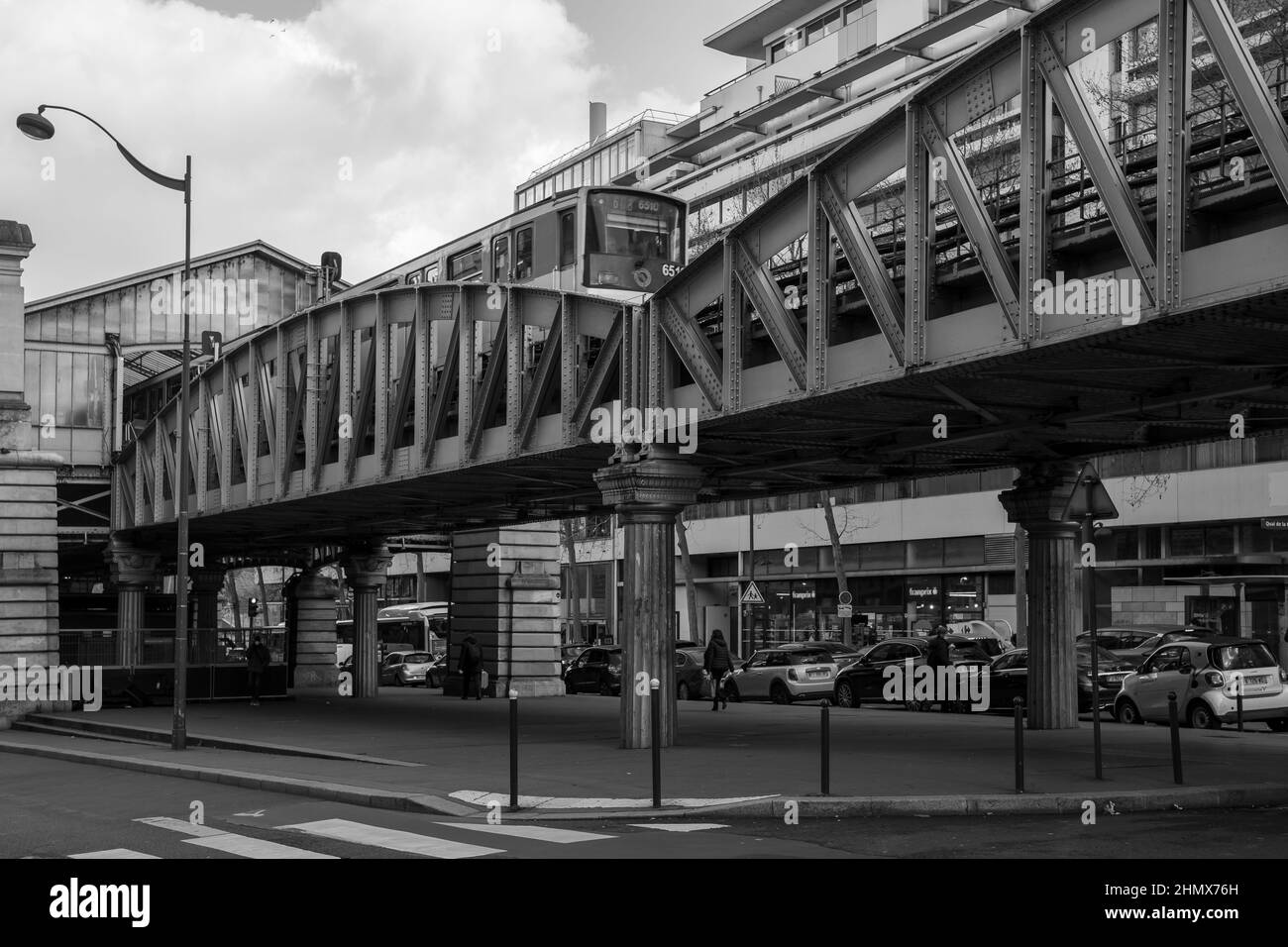 Paris commuter train Black and White Stock Photos & Images - Alamy