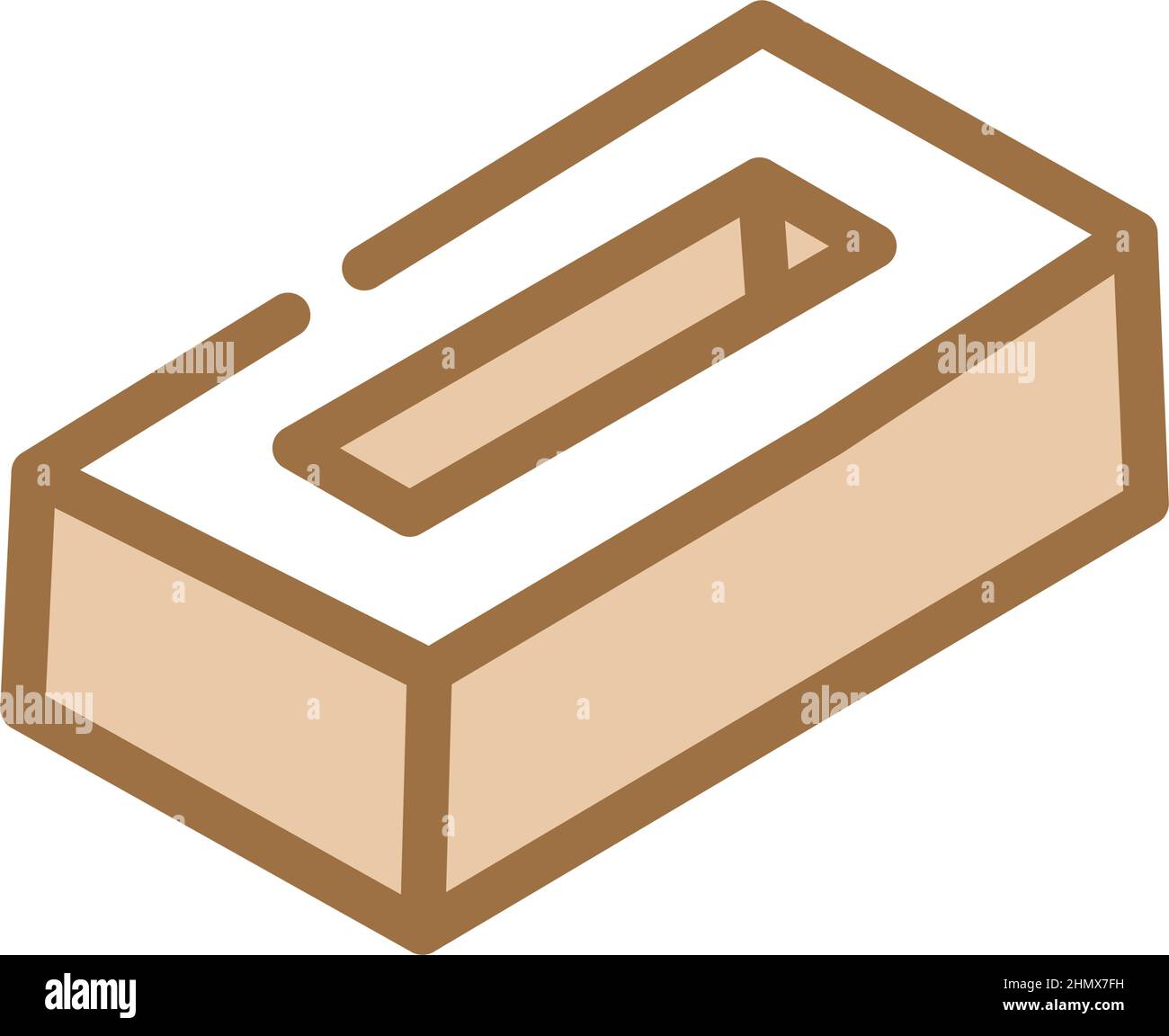 handmade brick color icon vector illustration Stock Vector Image & Art ...