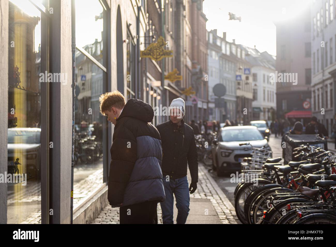 Street life in Copenhagen Denmark Stock Photo - Alamy
