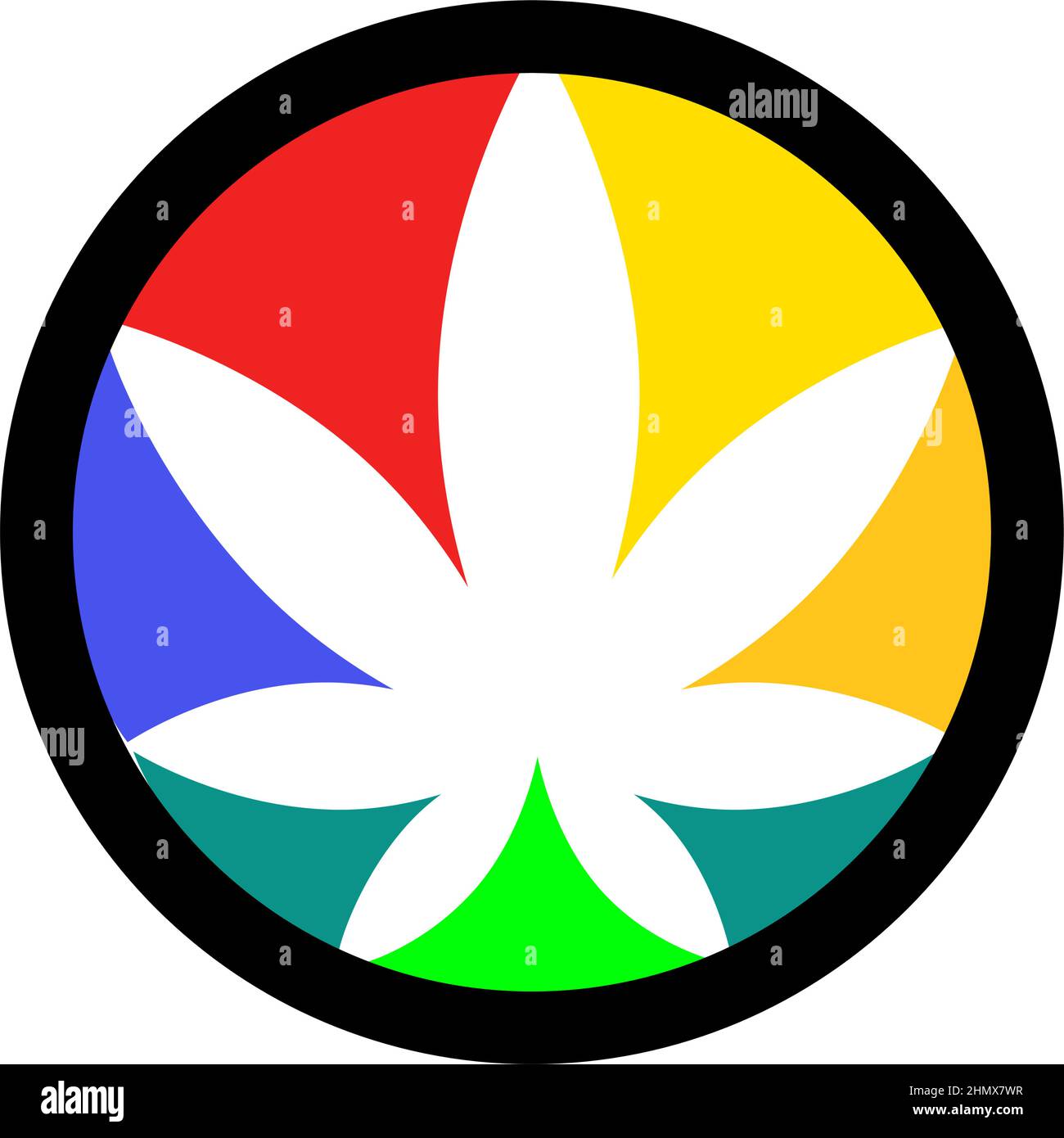 marijuana circle graphic mark coloured Stock Vector Image & Art - Alamy