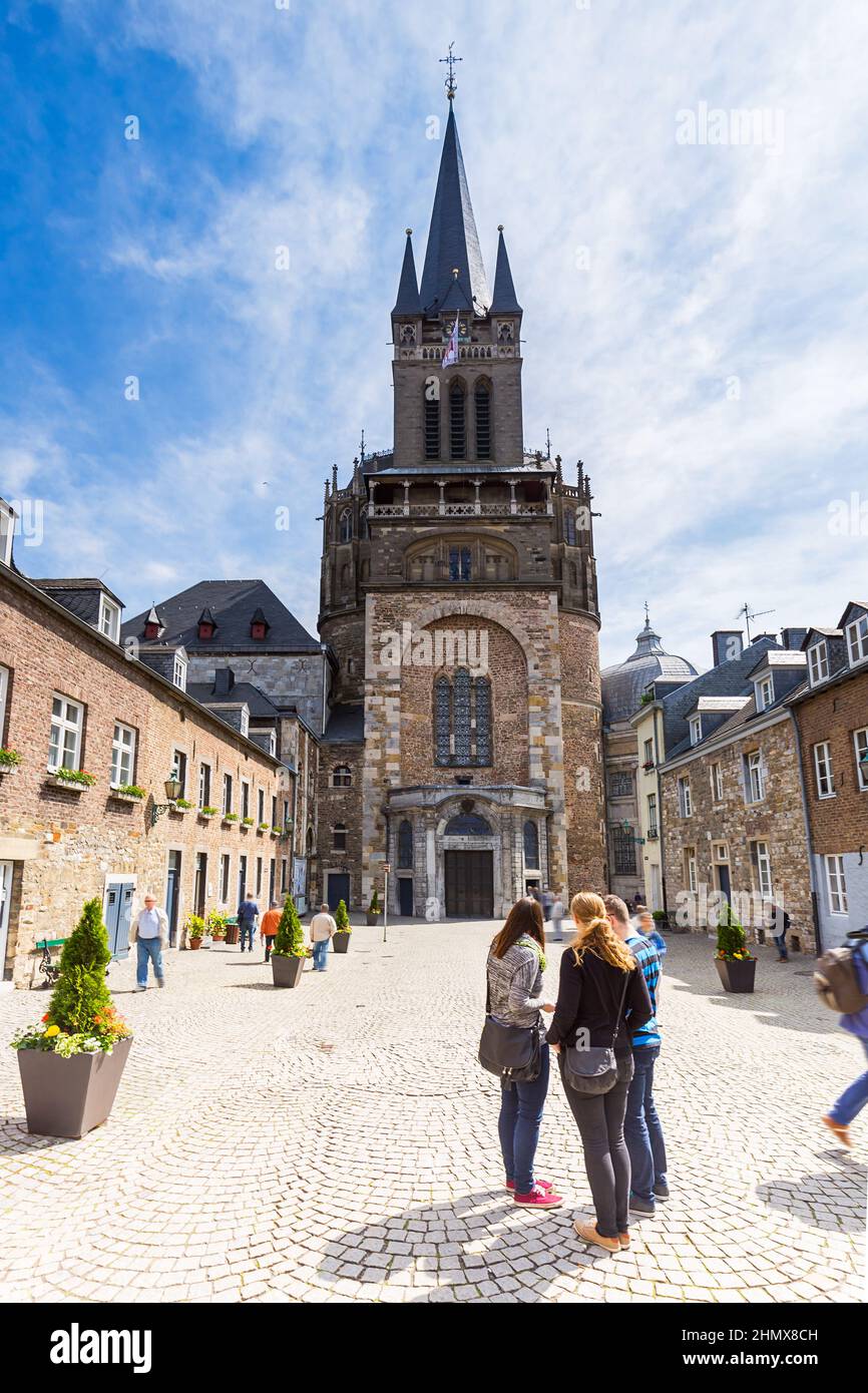 the Westwerk of the Aachen Cathedral Stock Photo - Alamy