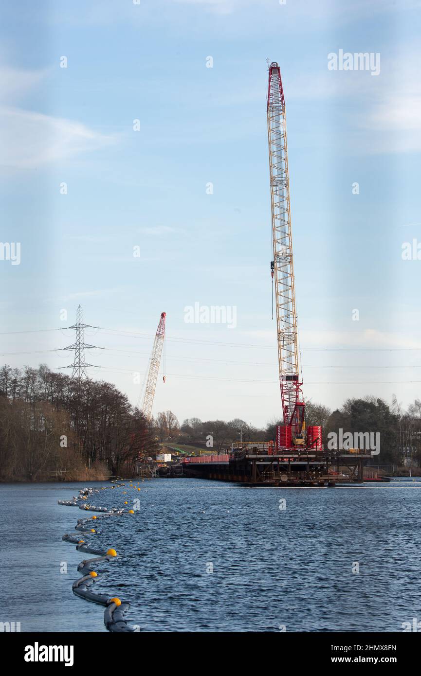 Denham, Buckinghamshire, UK. 12th February, 2022. An haul road for HS2 ...