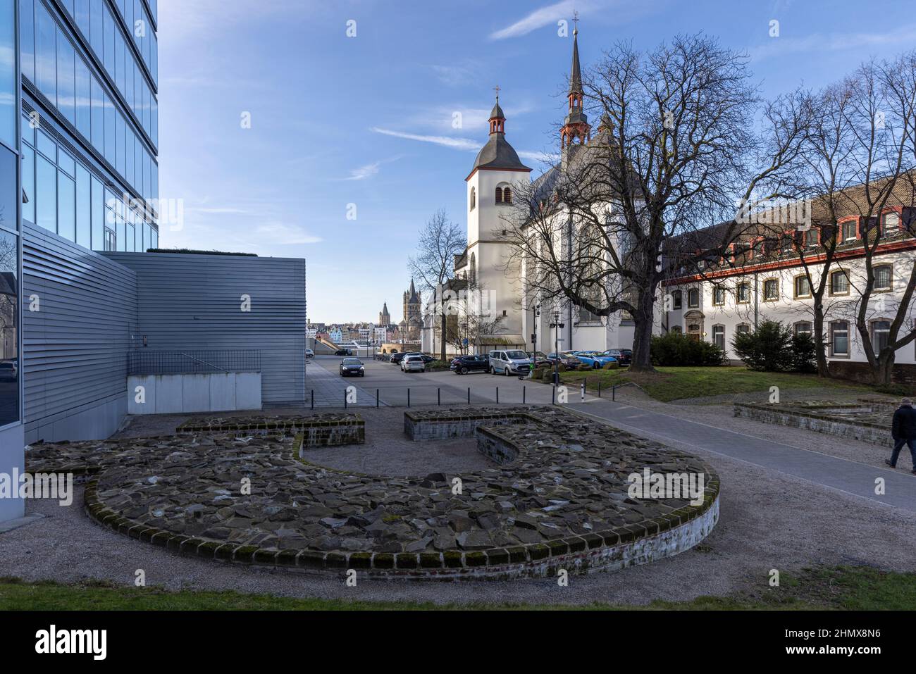 Historical ruins of Ancient Roman empire in Cologne Stock Photo - Alamy