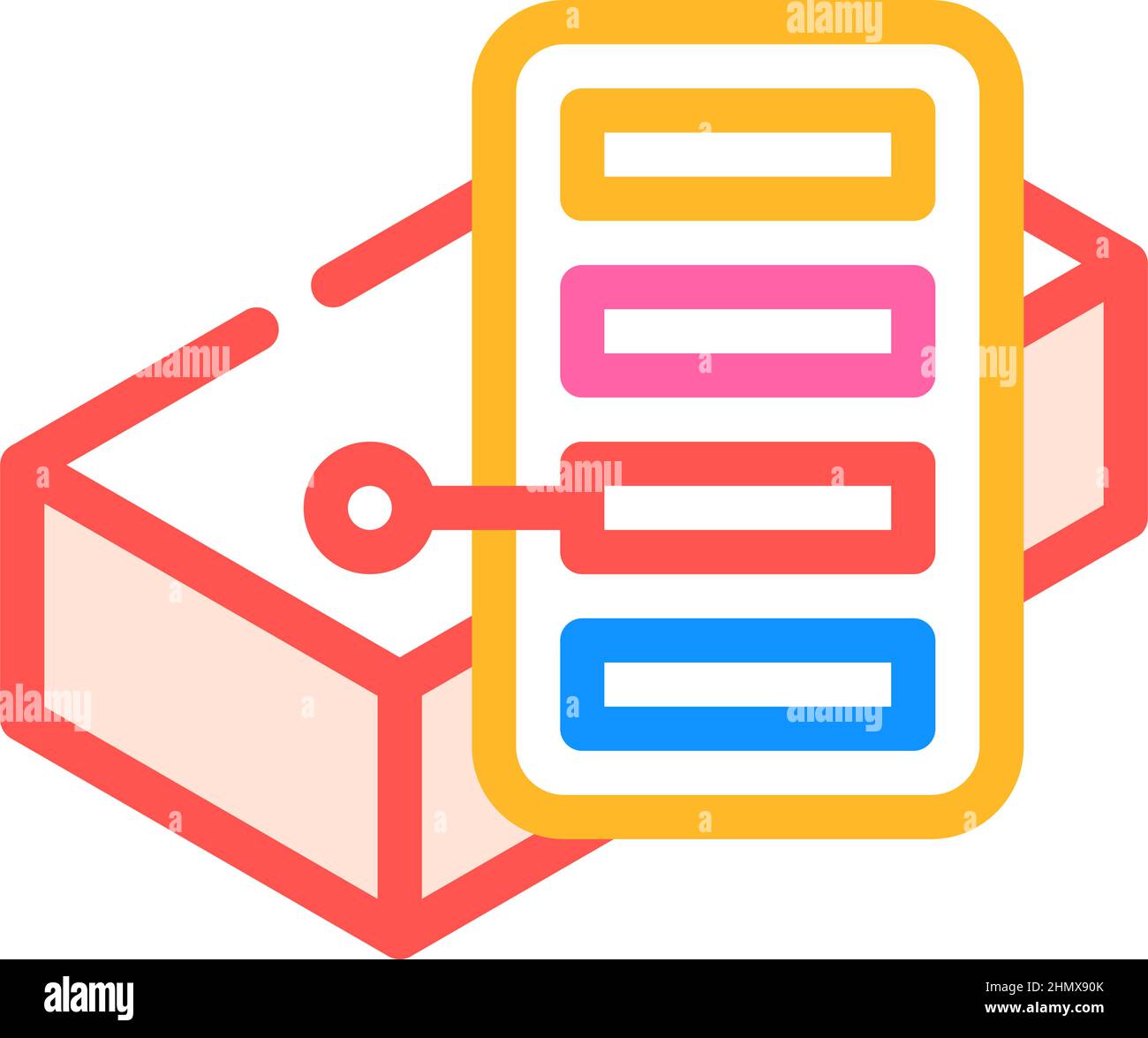 color scale brick color icon vector illustration Stock Vector Image ...