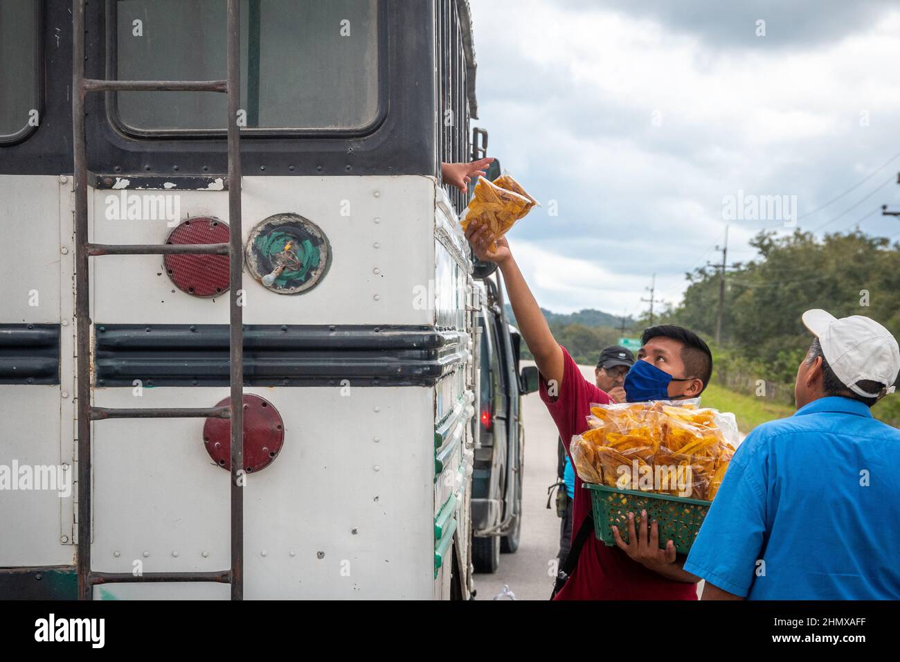 Street food Flores Guatemala Stock Photo - Alamy