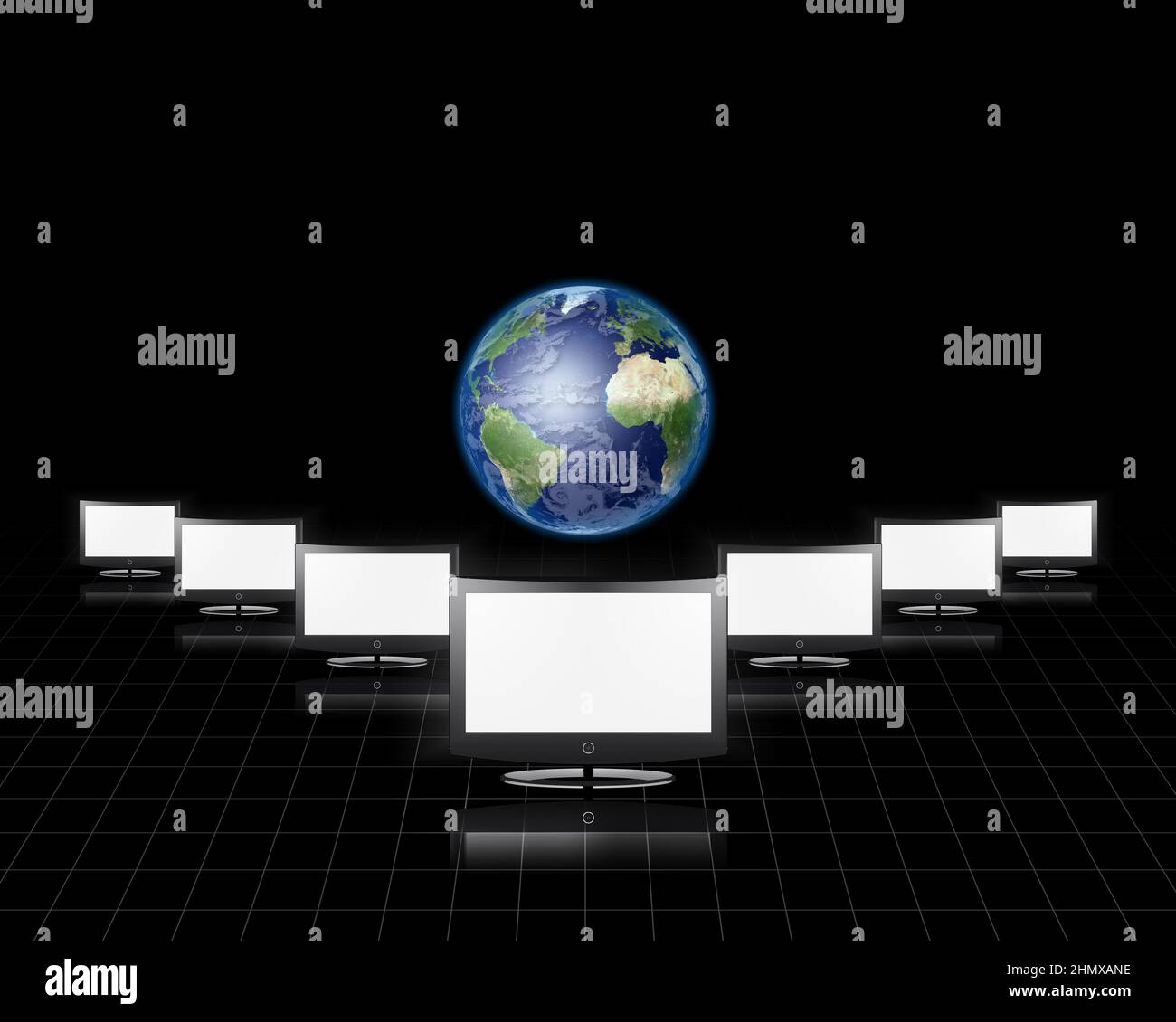 Global Communications. Modern art. 3D rendering Stock Photo - Alamy