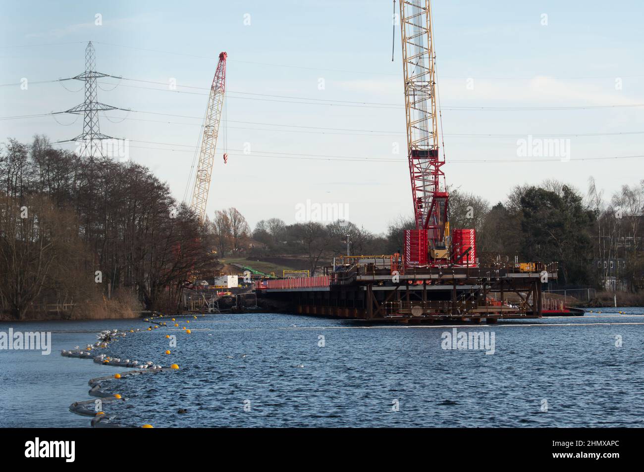 Denham, Buckinghamshire, UK. 12th February, 2022. An haul road for HS2 ...