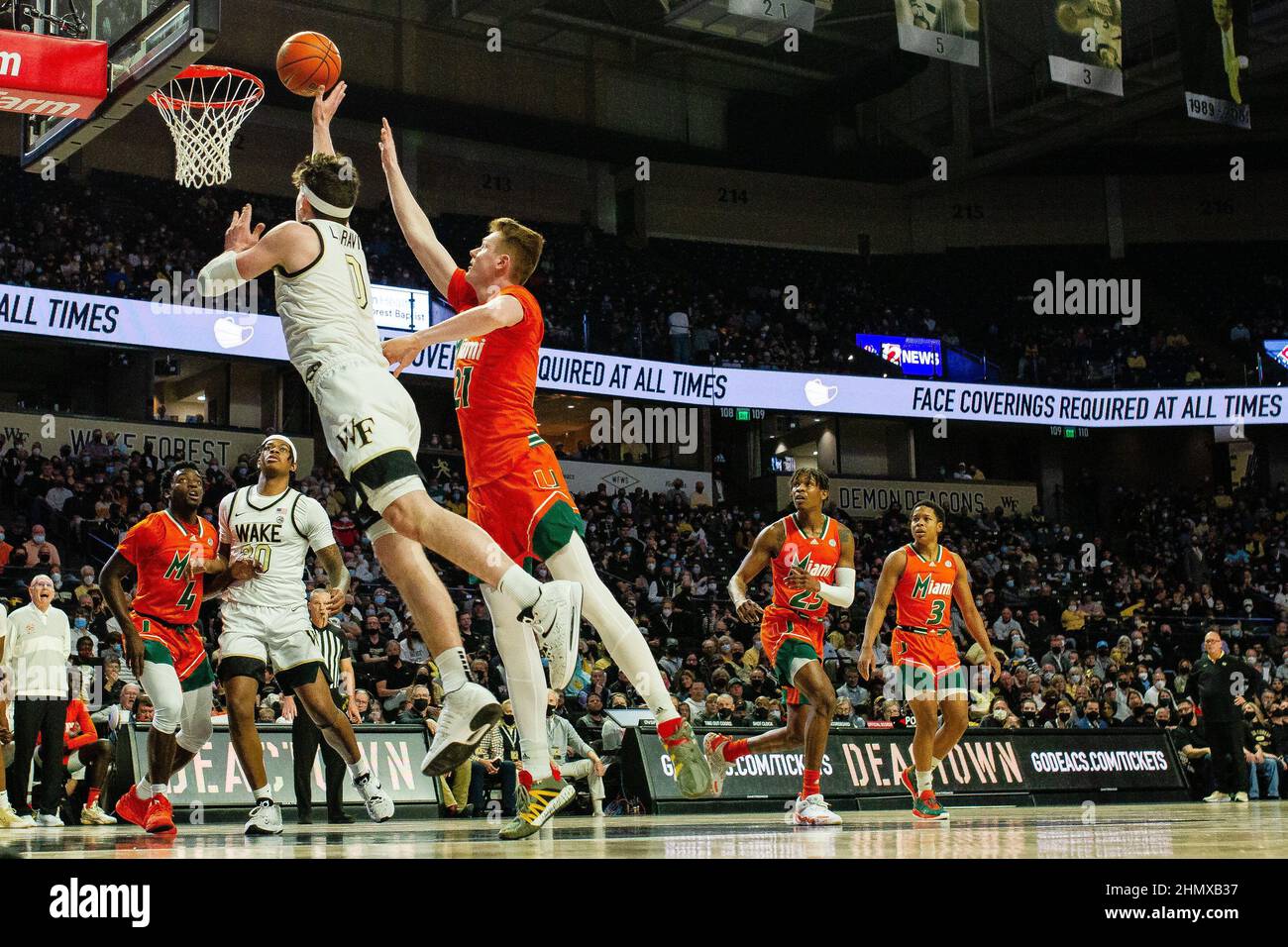 Winston-Salem, NC, USA. 12th Feb, 2022. Wake Forest Demon Deacons ...