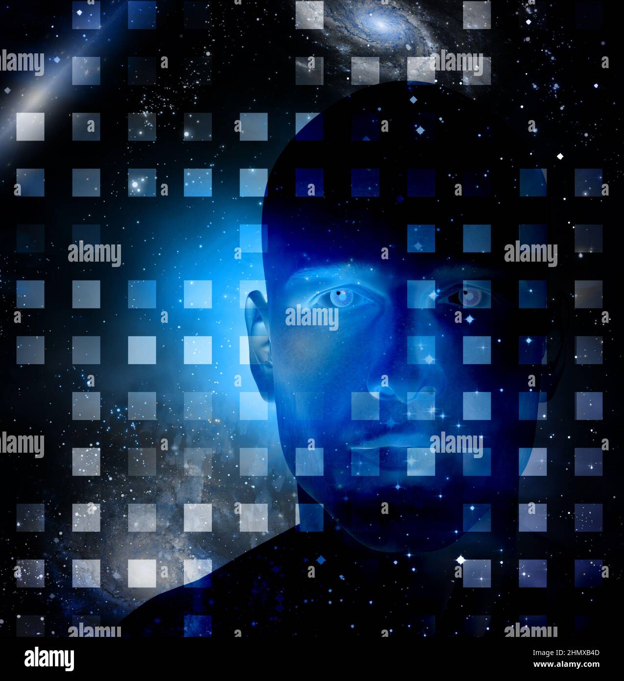 Future Thinker. Modern art. 3D rendering Stock Photo - Alamy