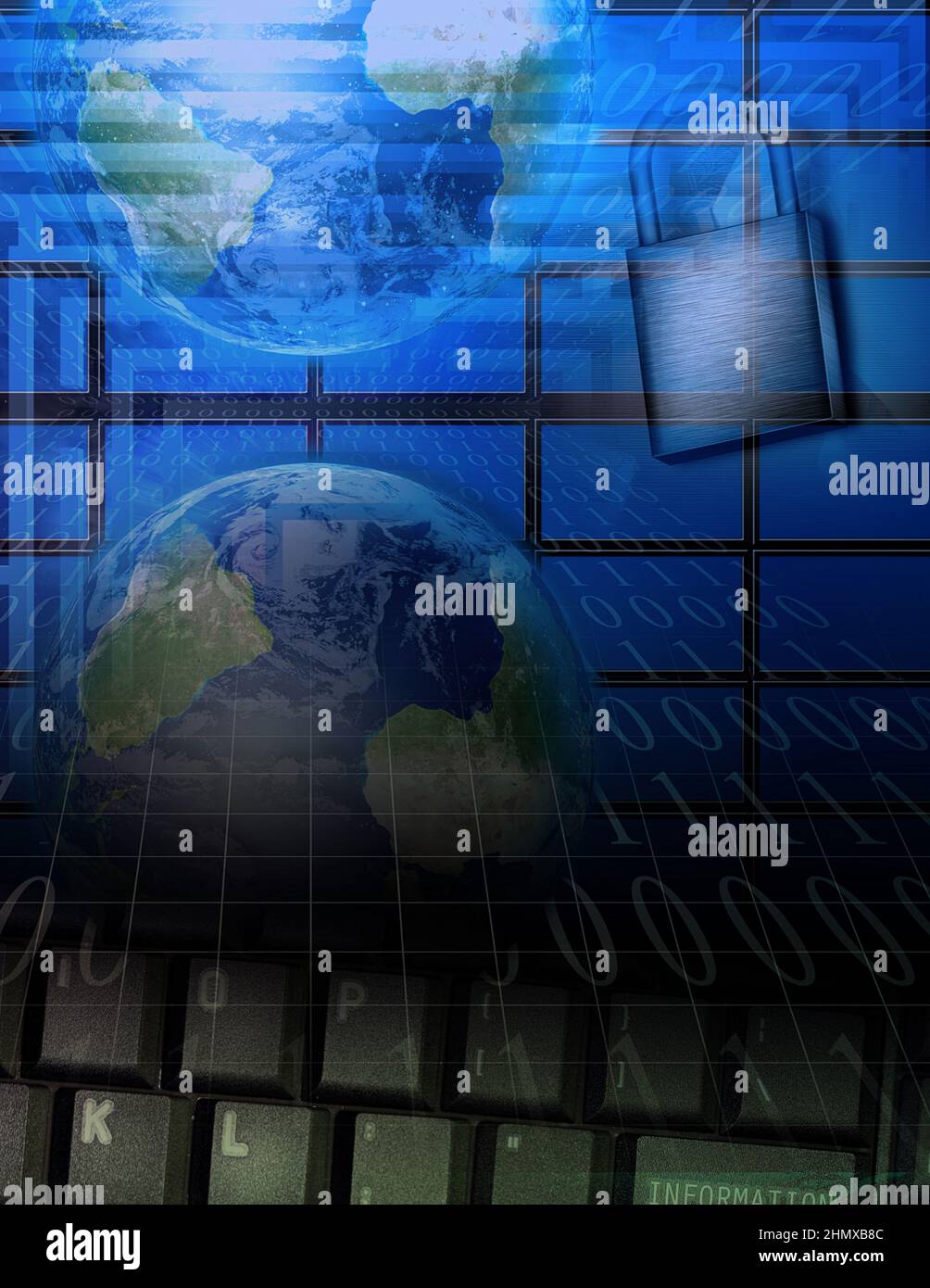 High Resolution Internet Security. Modern art. 3D rendering Stock Photo ...