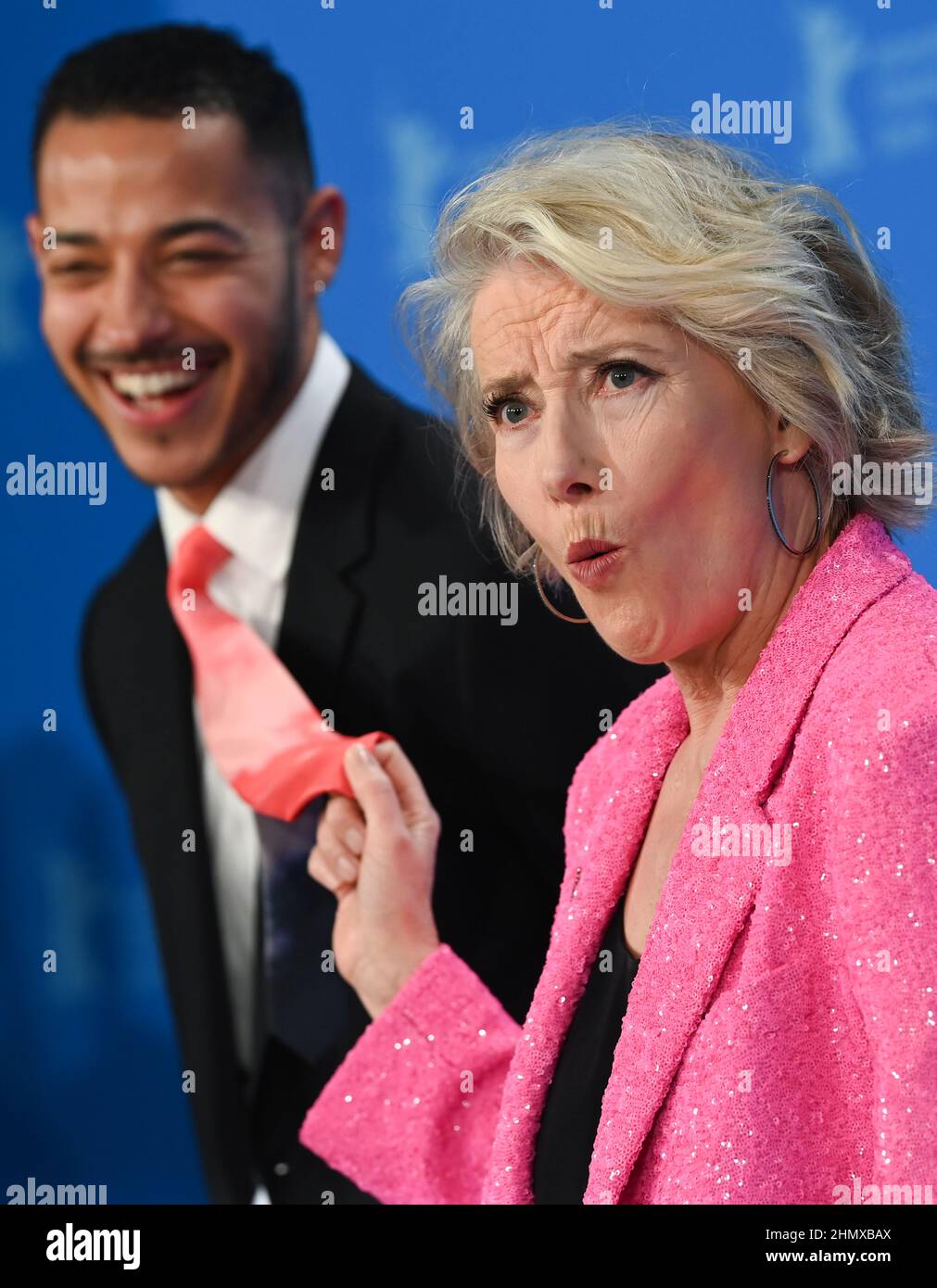 Berlin, Germany. 12th Feb, 2022. Actress Emma Thompson and actor Daryl ...