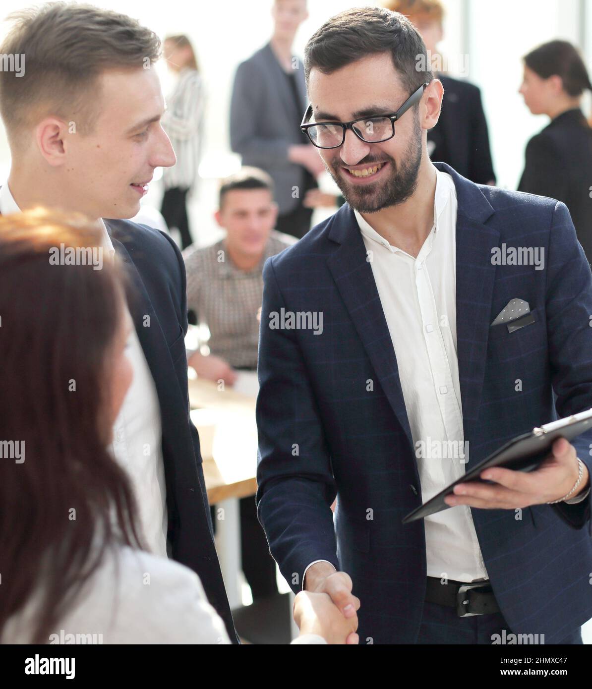 Business employees collaborating in hi-res stock photography and images ...