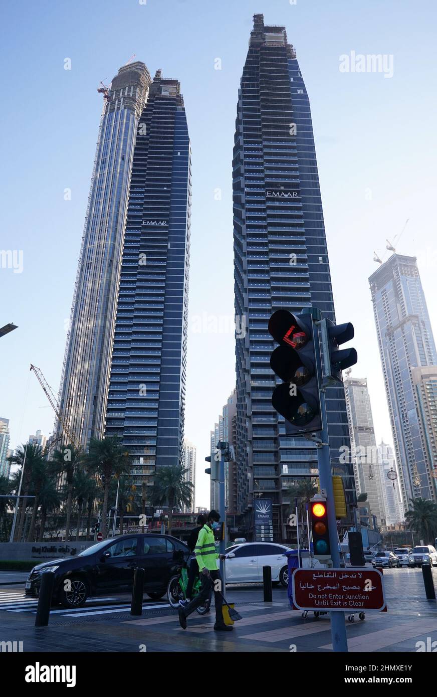 Two residential towers under construction in the Opera district in ...