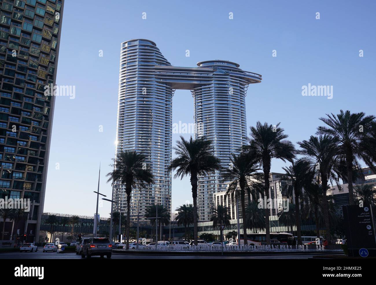 The Address Sky View Towers in Downtown Dubai, in the United Arab ...