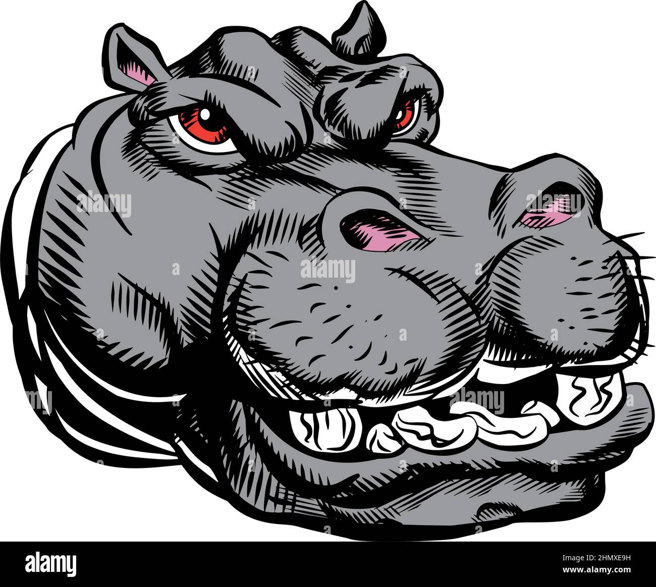 Hippo mascot hi-res stock photography and images - Alamy