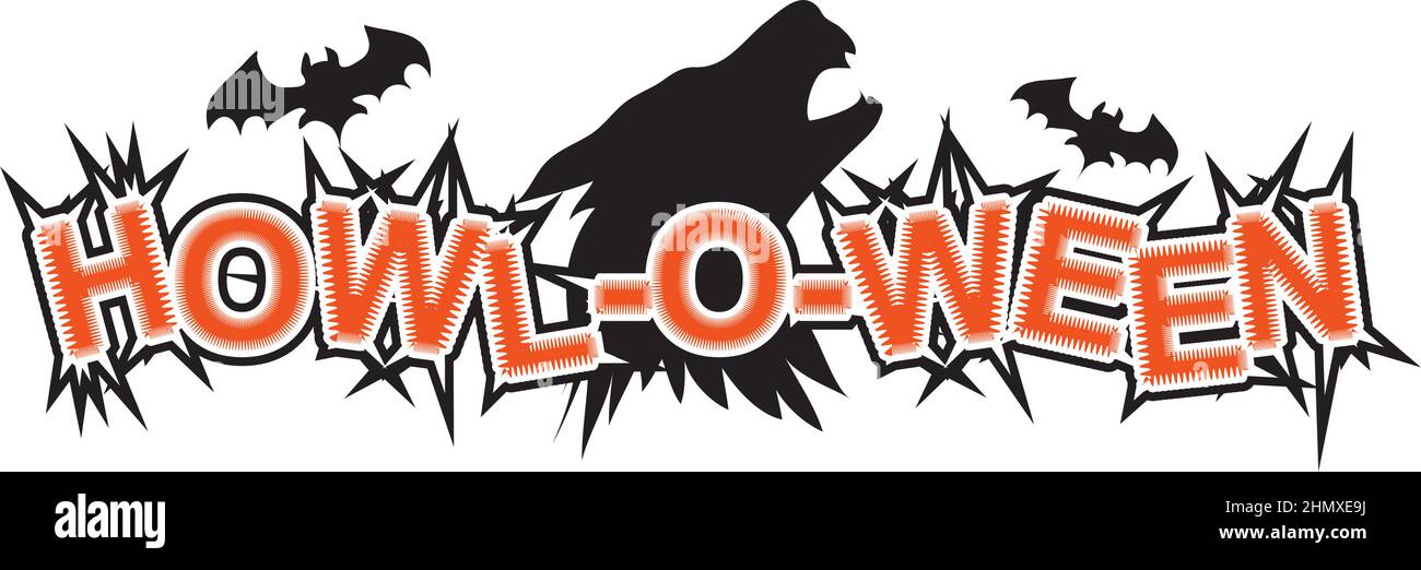 Howl-O-Ween Vector Illustration Stock Vector Image & Art - Alamy