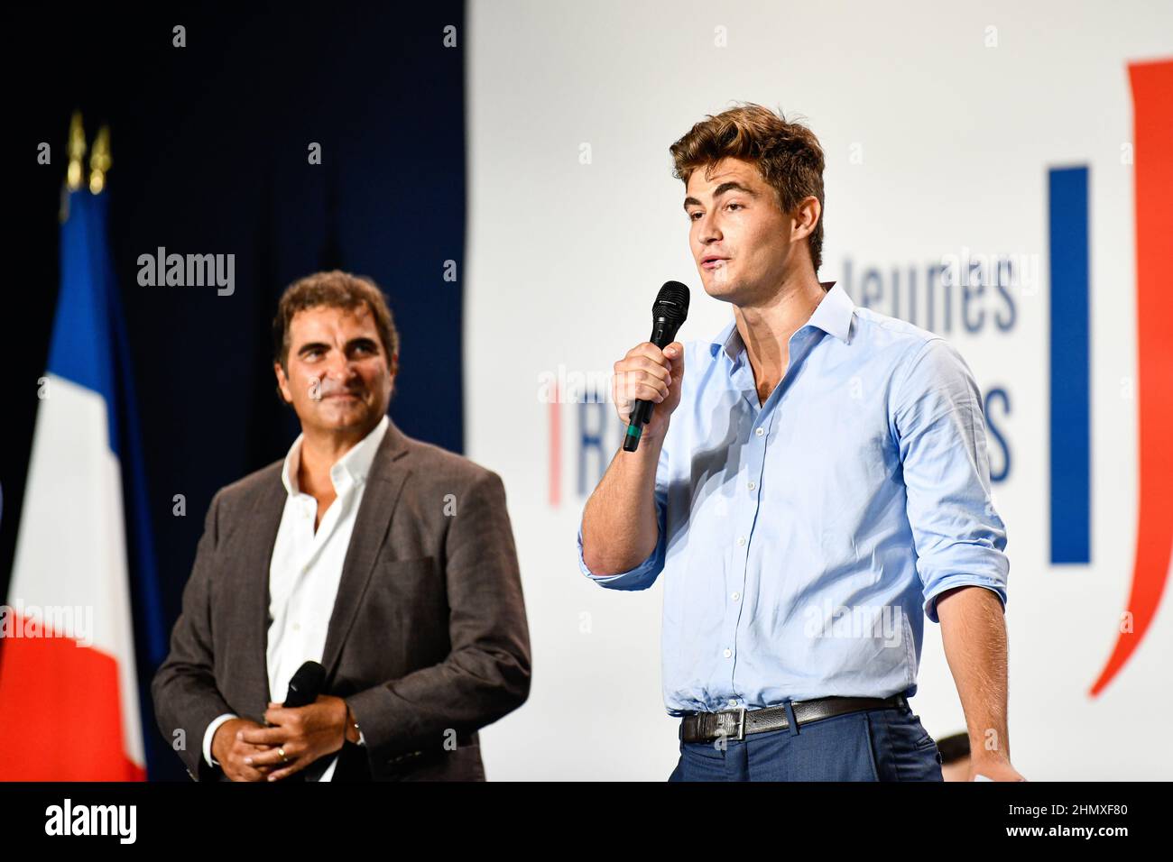 Guilhem Carayon, president of "Les Jeunes Republicains", member of ...