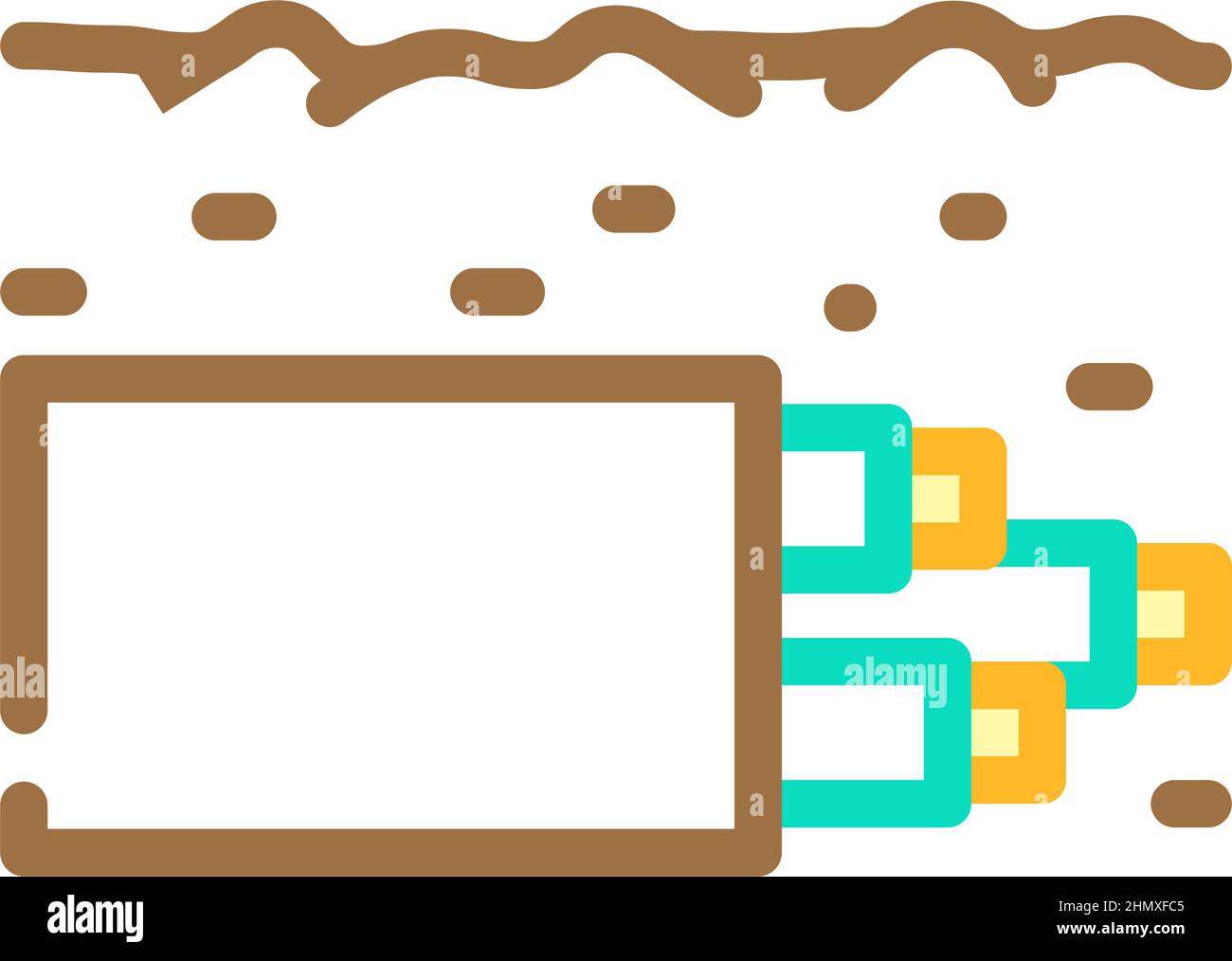 underground cable color icon vector illustration Stock Vector Image ...