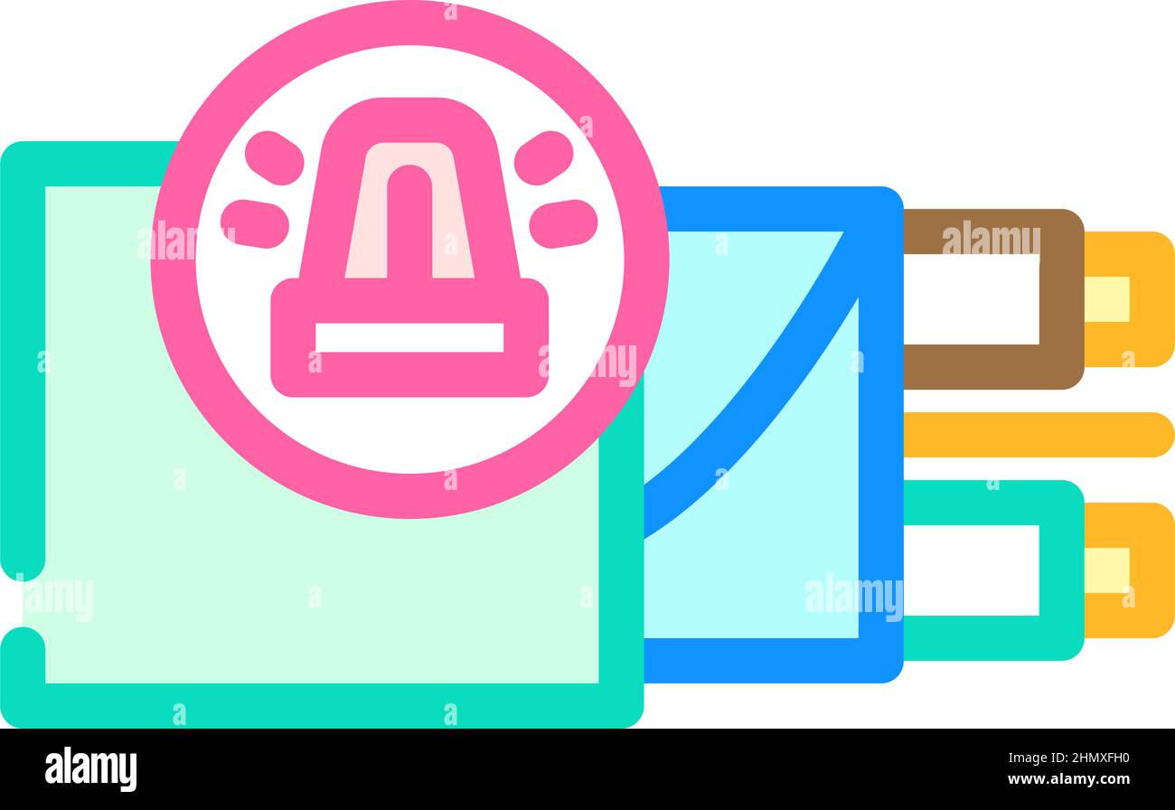 cable for alarm systems color icon vector illustration Stock Vector ...