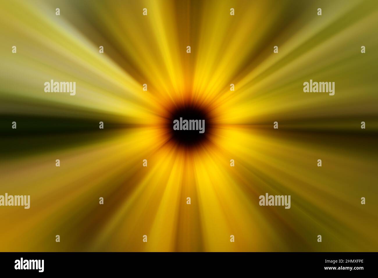 yellow radial background with a black circle in the center Stock Photo ...