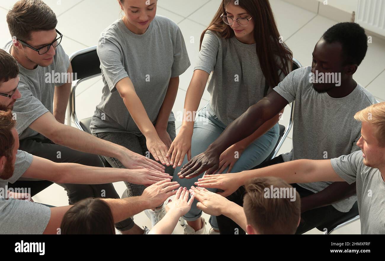 young business people in the class of team building. the concept of ...