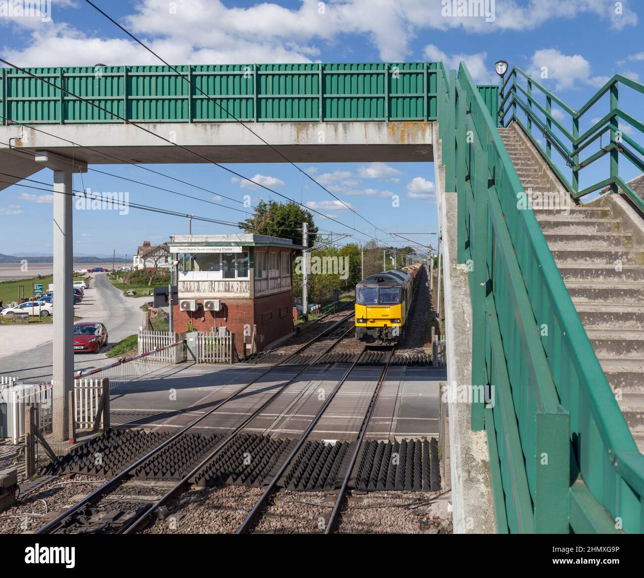 Colas Rail Freight class 60 locomotive passing the closed signal box at ...