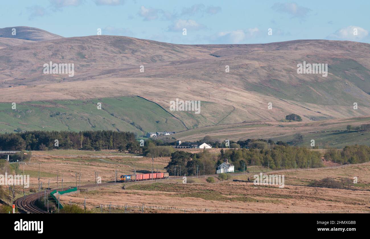 GB Railfreight class 66 locomotive 66709 on the west coast mainline in ...