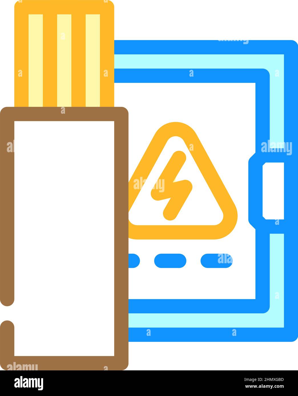 cables for electric panels color icon vector illustration Stock Vector ...