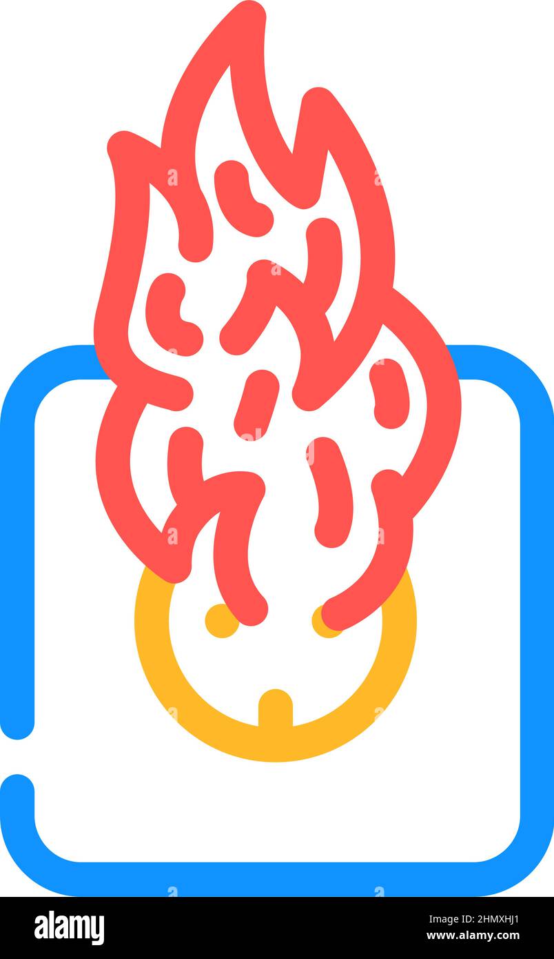 on fire socket color icon vector illustration Stock Vector Image & Art ...