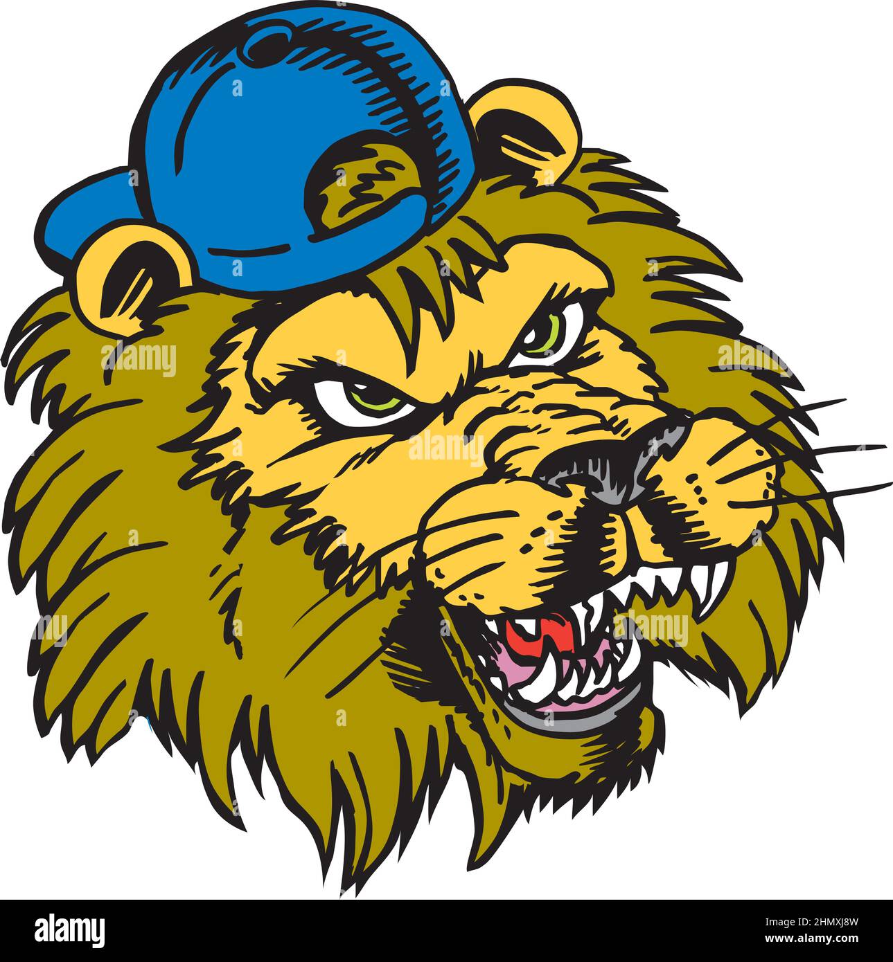 Lion Mascot Head Vector Illustration Stock Vector Image & Art - Alamy