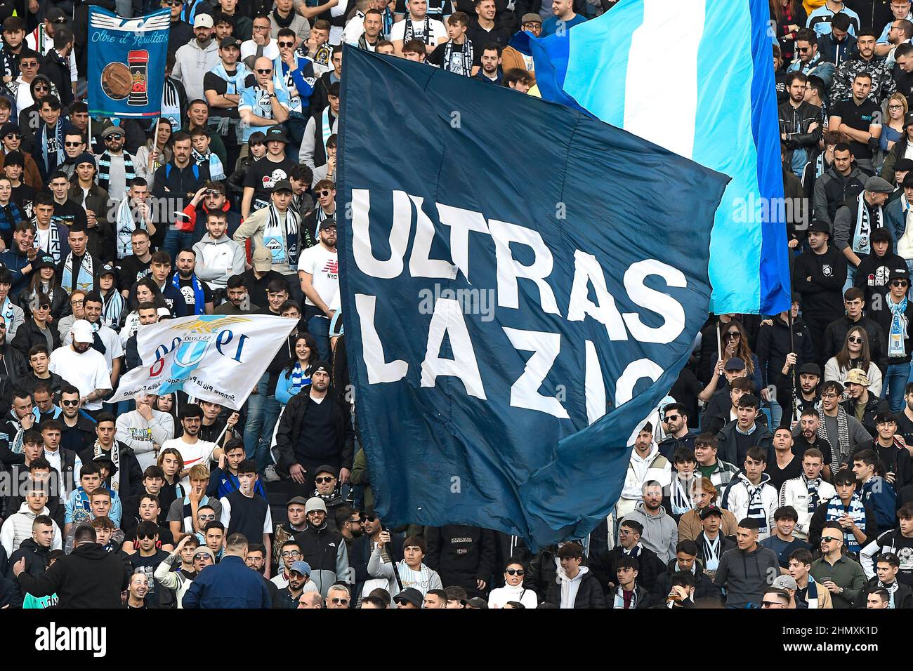 Rome, Italy. 12th Feb, 2022. Lazio's supporters during football Serie A ...
