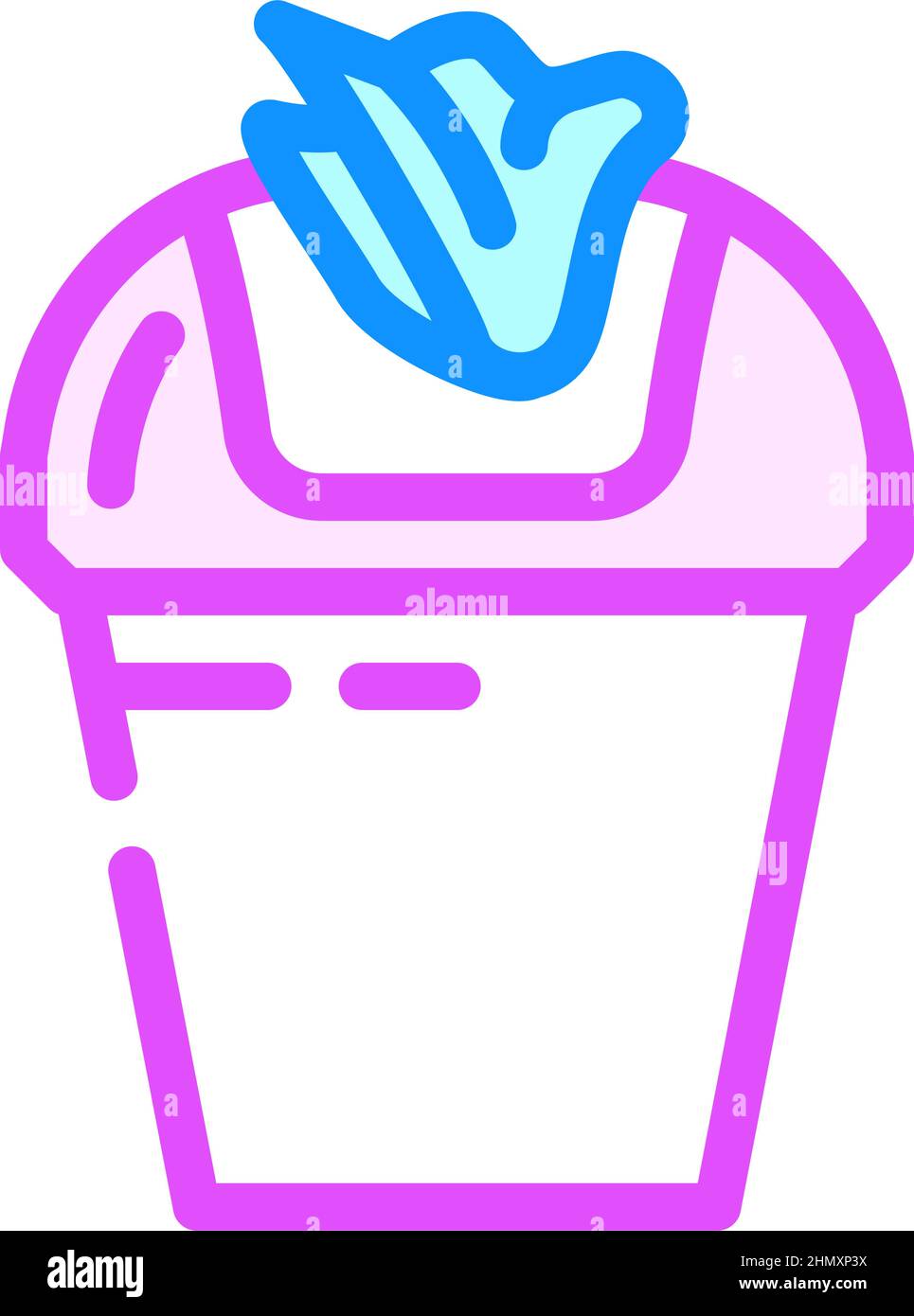 container for used tissues color icon vector illustration Stock Vector ...