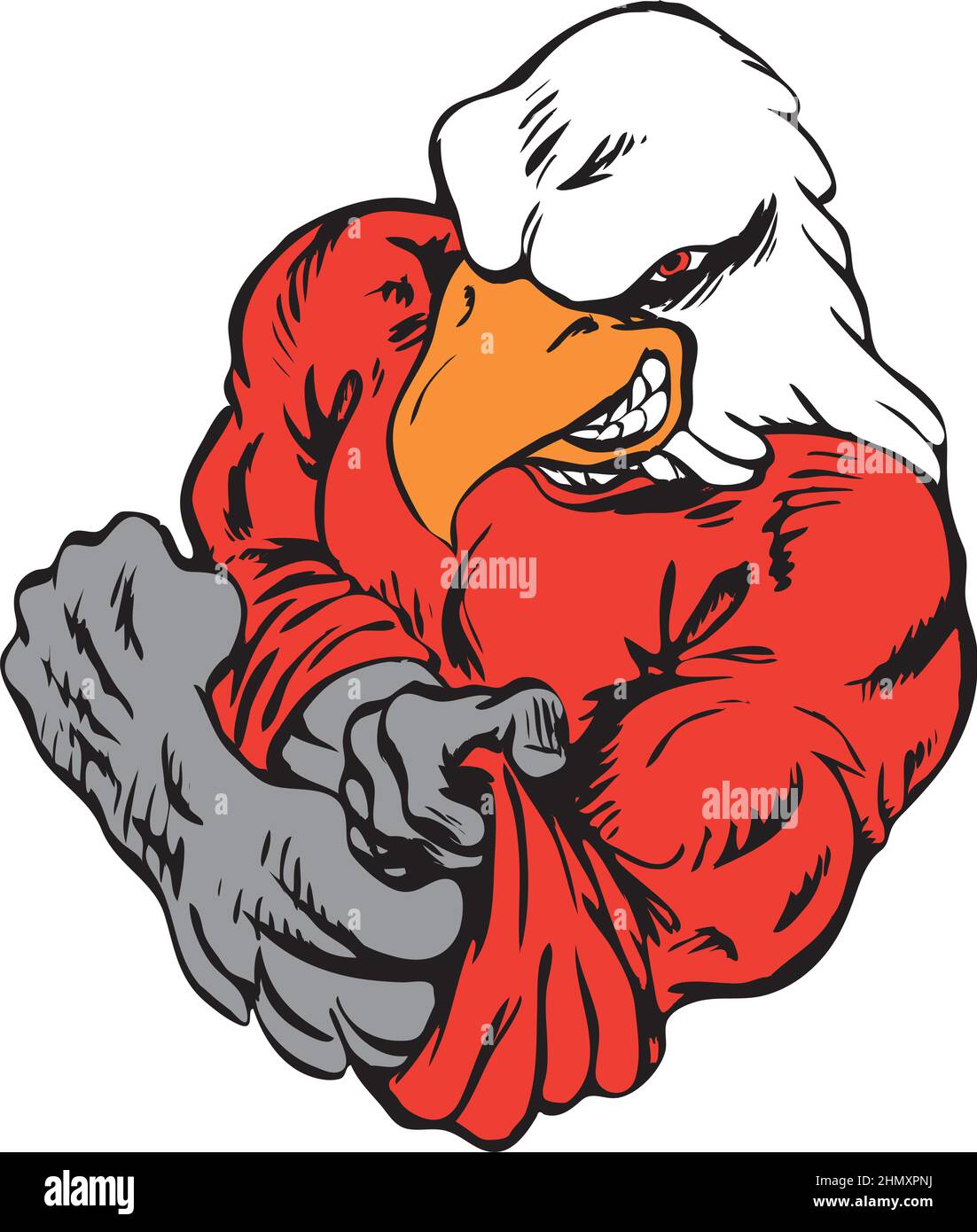 Macho Eagle Mascot Vector Illustration Stock Vector Image & Art - Alamy