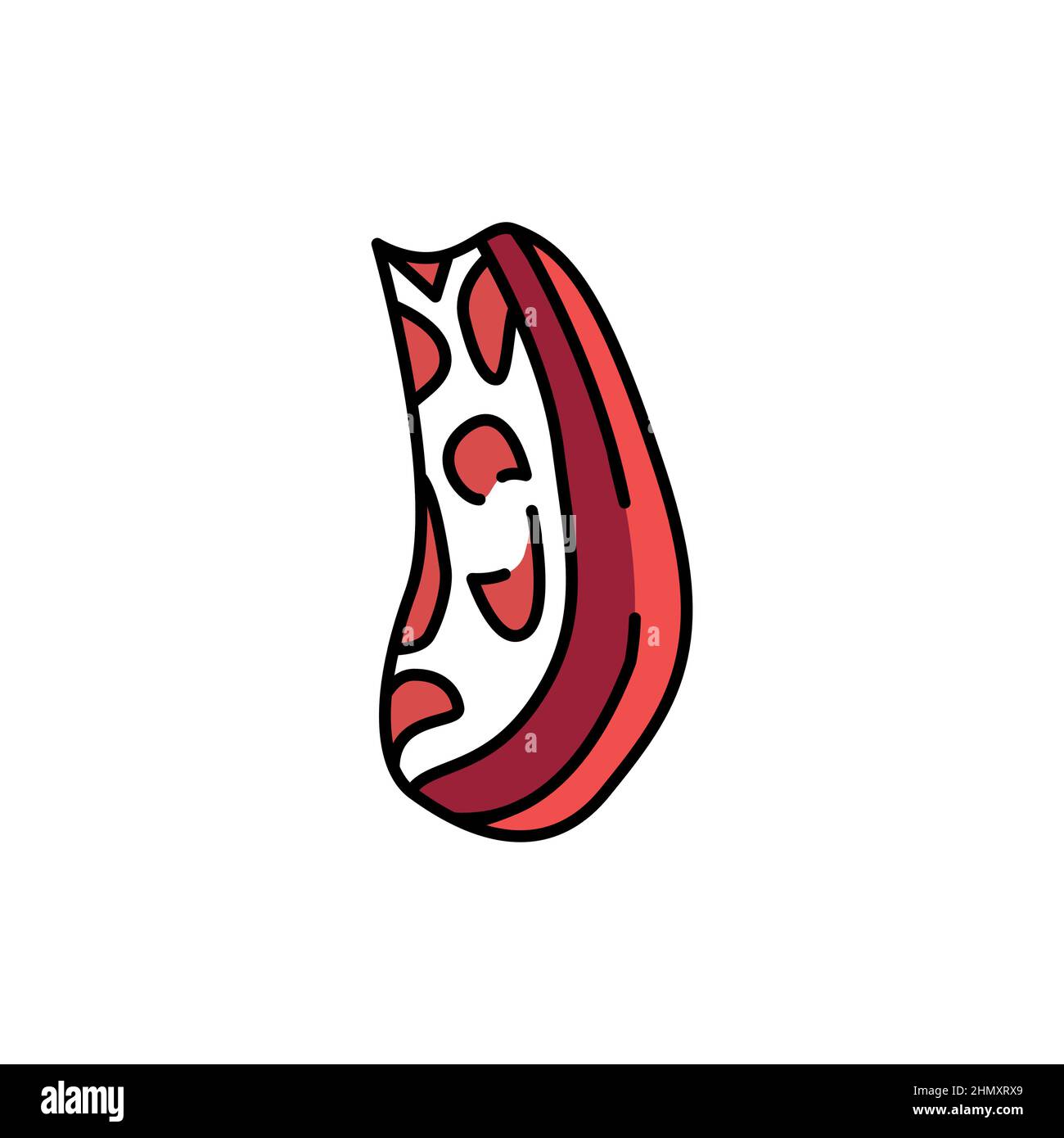 Beef brisket color line icon. Cutting meat. Pictogram for web page ...