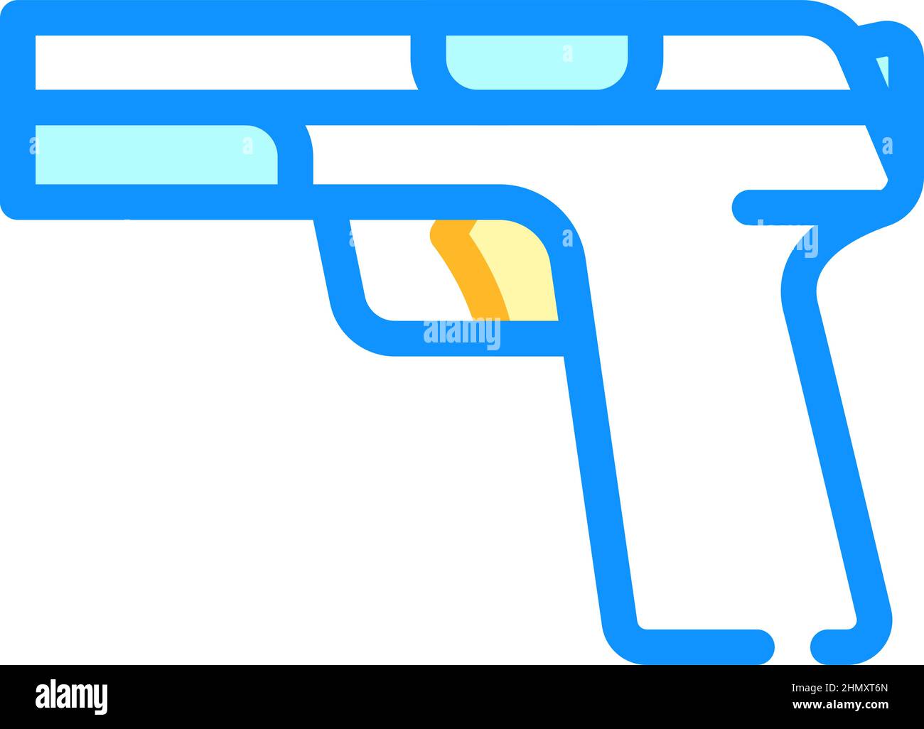 handgun weapon color icon vector illustration Stock Vector Image & Art ...