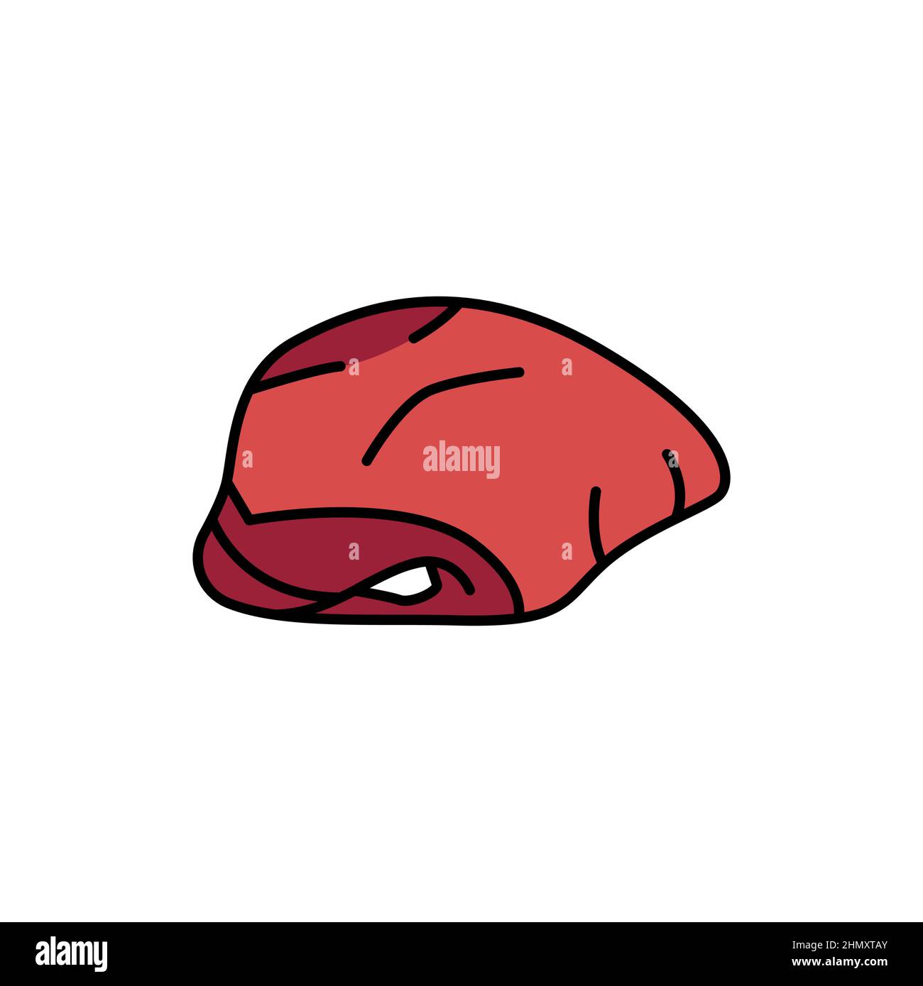 Cooking pork dish cutting raw Stock Vector Images - Alamy