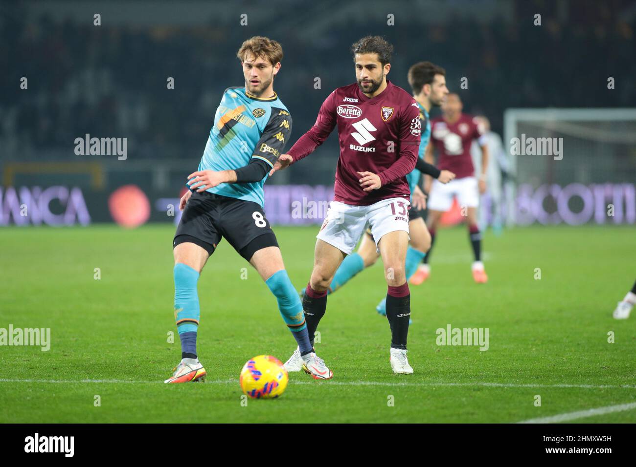 Turin, Italy. 12th Feb, 2022. Tanner Tessmann of Venezia Fc during the ...