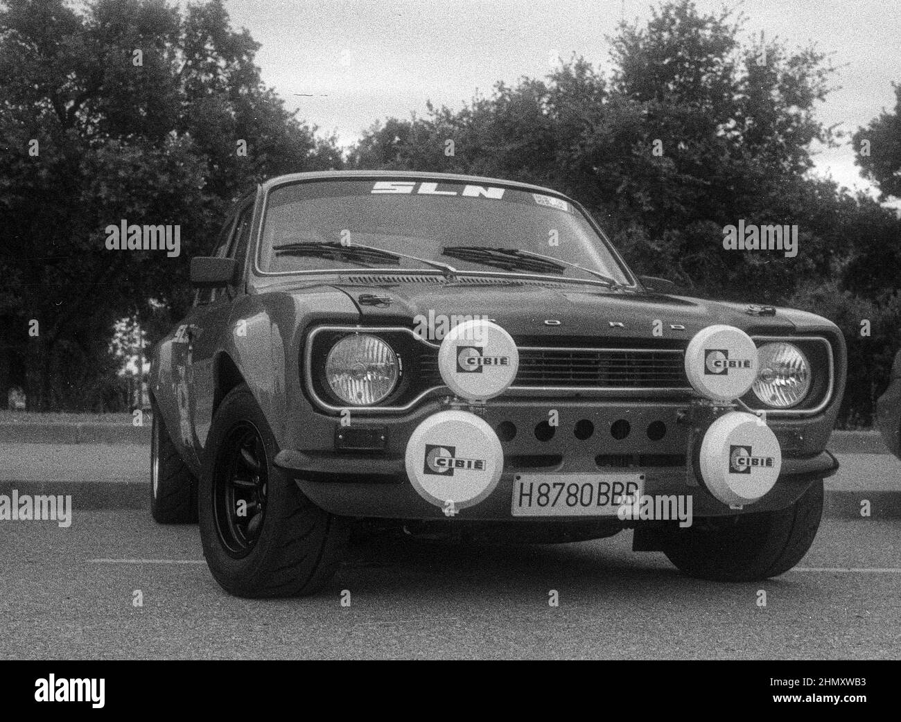 Photo of a classic and fast rally car, Ford Escort RS2000 model Stock ...