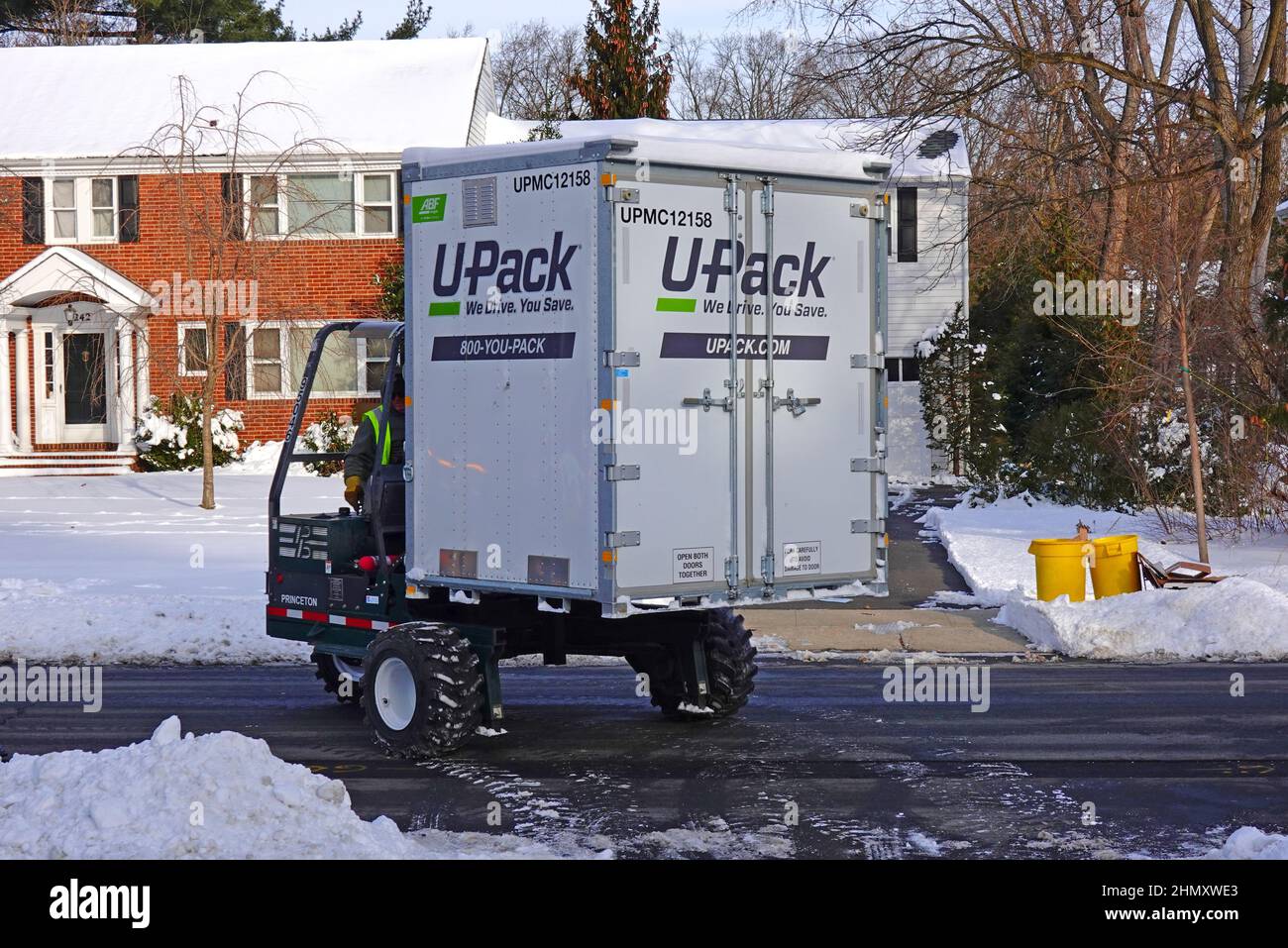 PRINCETON, NJ -27 JAN 2022- View of a pod container from U-Pack, a ...