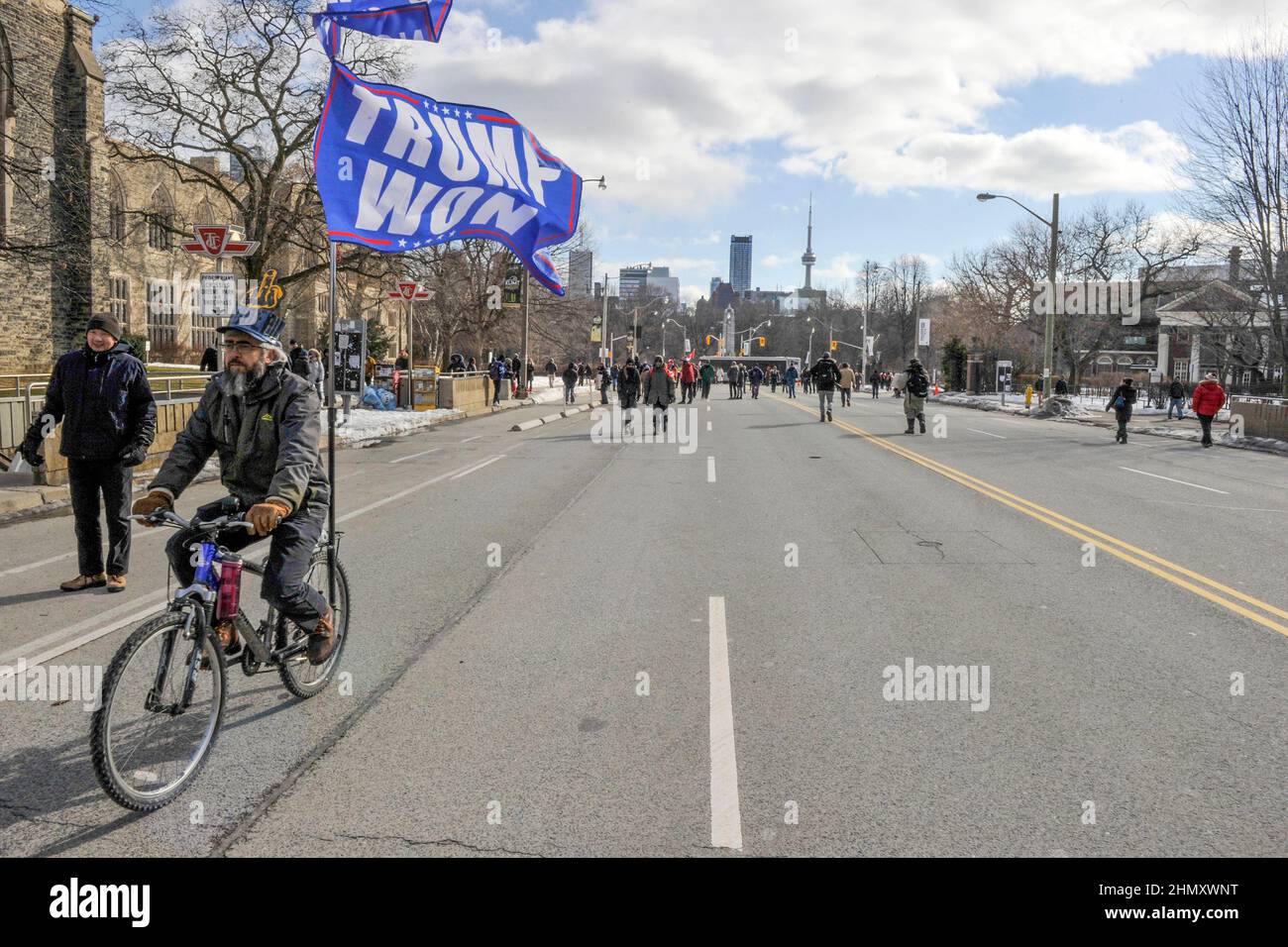 Toronto, Canada. February 12, 2022. Toronto, Canada. Anti-mandate ...