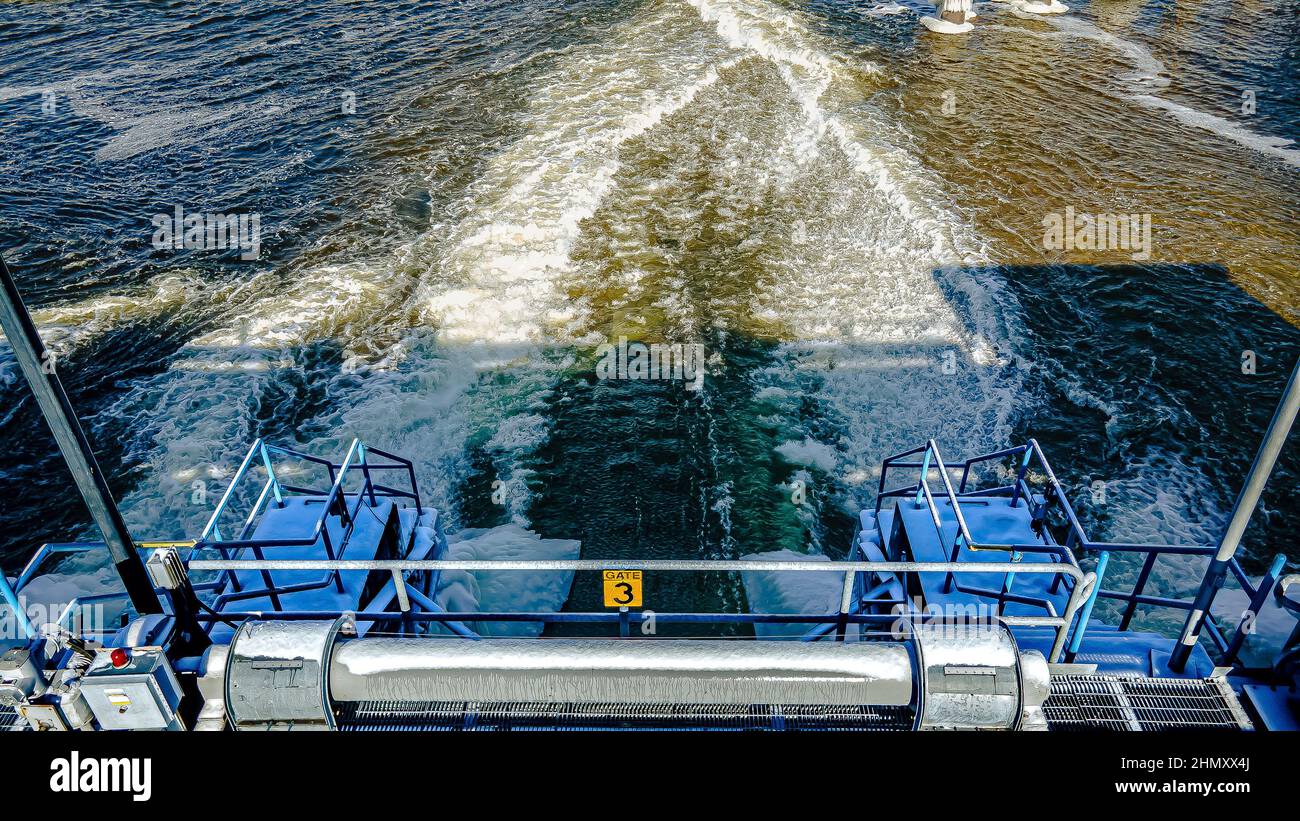 Heavy water is flowing out of the open dam Stock Photo - Alamy