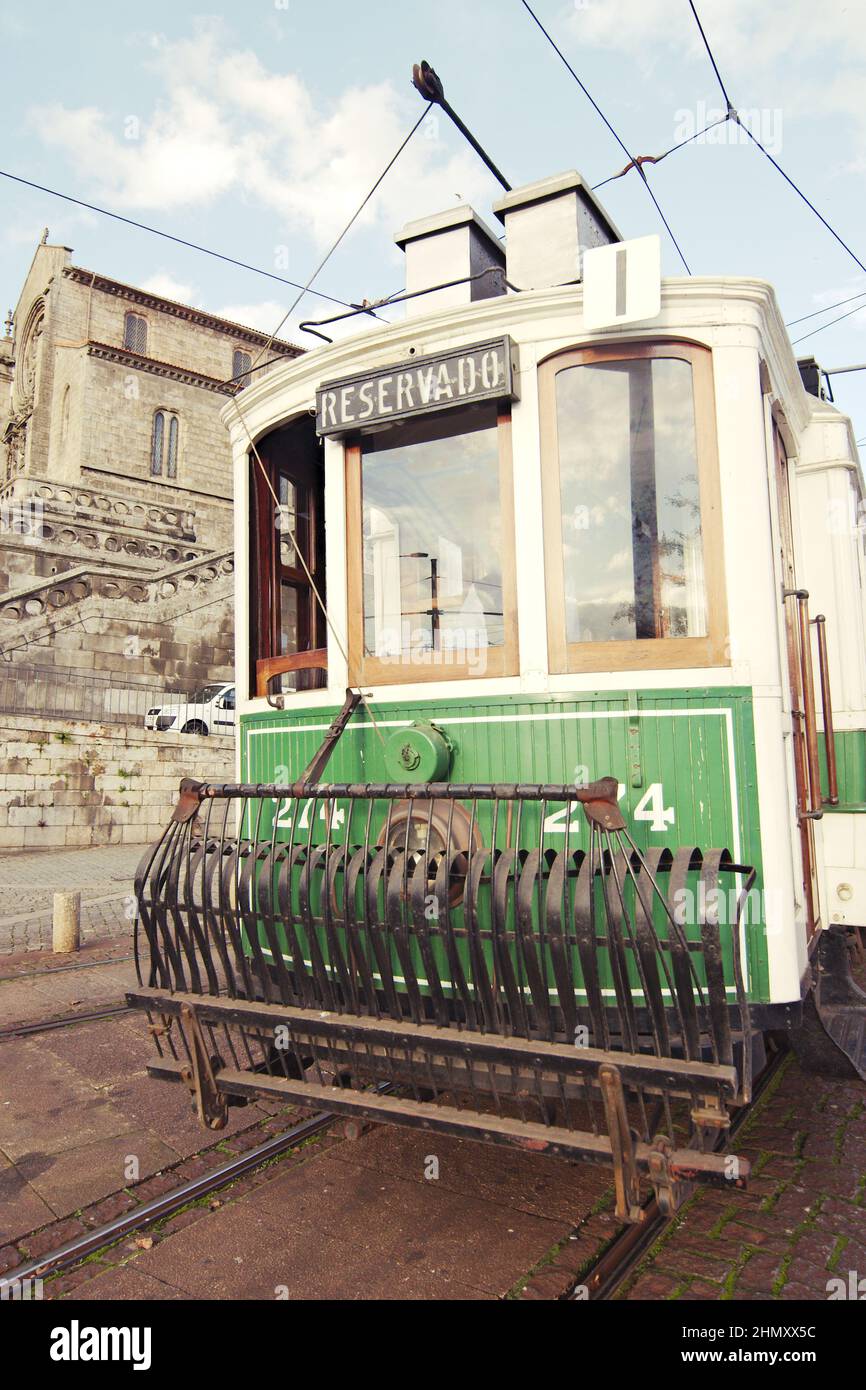 The historic trams of Porto Stock Photo - Alamy
