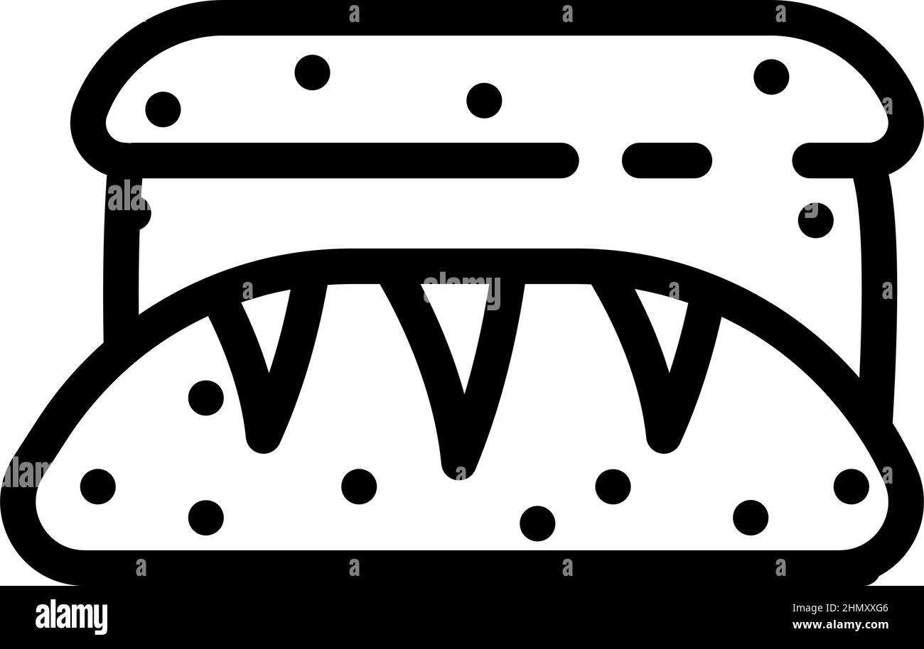 loaf bread line icon vector illustration Stock Vector Image & Art - Alamy