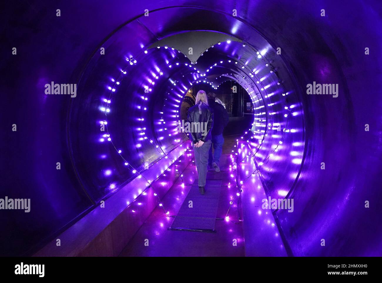 St. Louis, United States. 12th Feb, 2022. Visitors to the City Museum ...