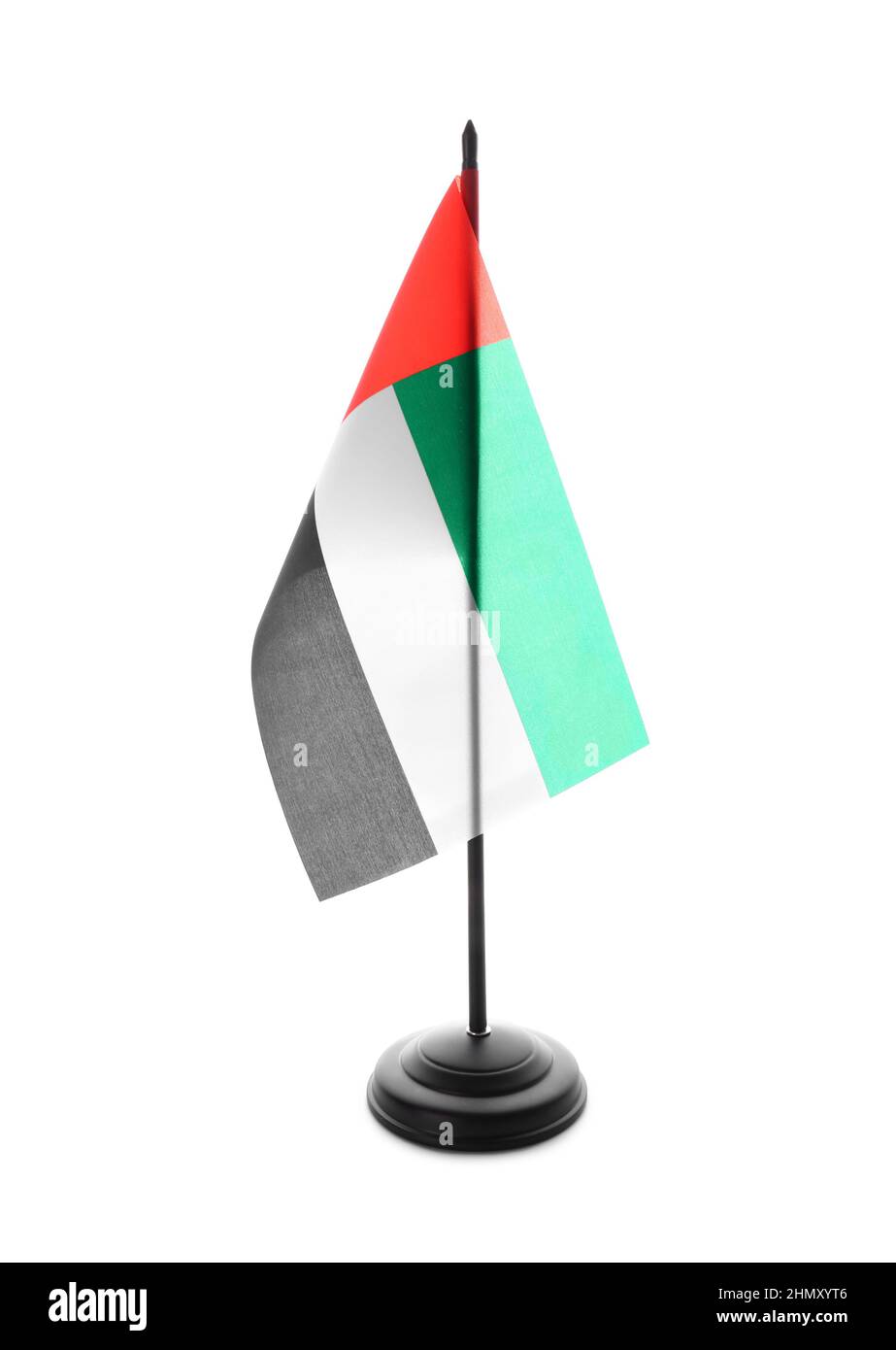 National UAE flag on white background Stock Photo - Alamy
