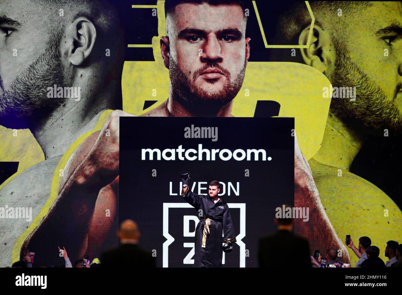 Johnny Fisher prepares to walk to the ring for his International ...