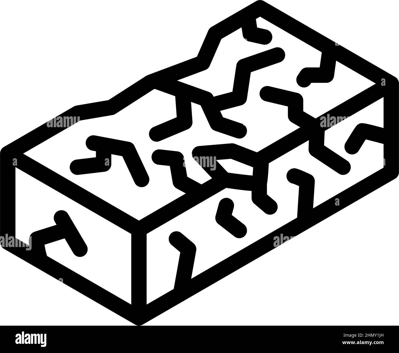 defective brick line icon vector illustration Stock Vector Image & Art ...