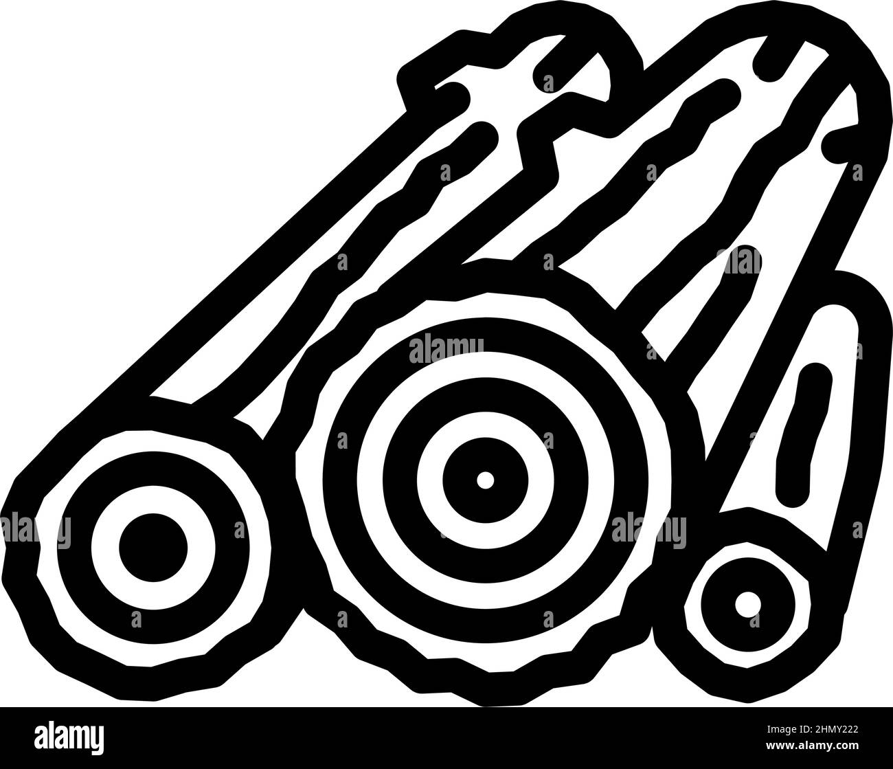 timber wooden material line icon vector illustration Stock Vector Image ...